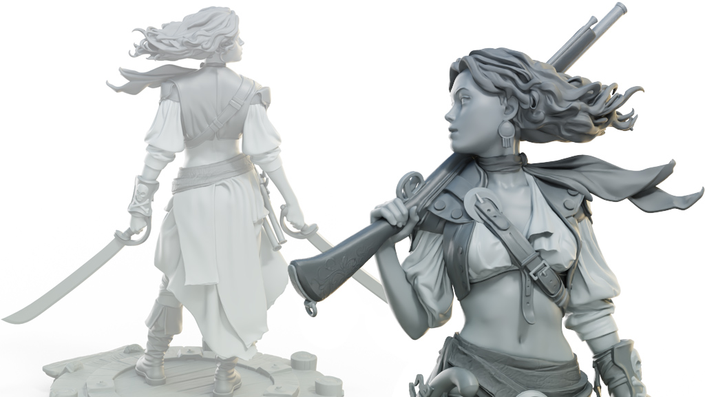 'Nerida' - Girl by Female Miniatures Campaign - MyMiniFactory