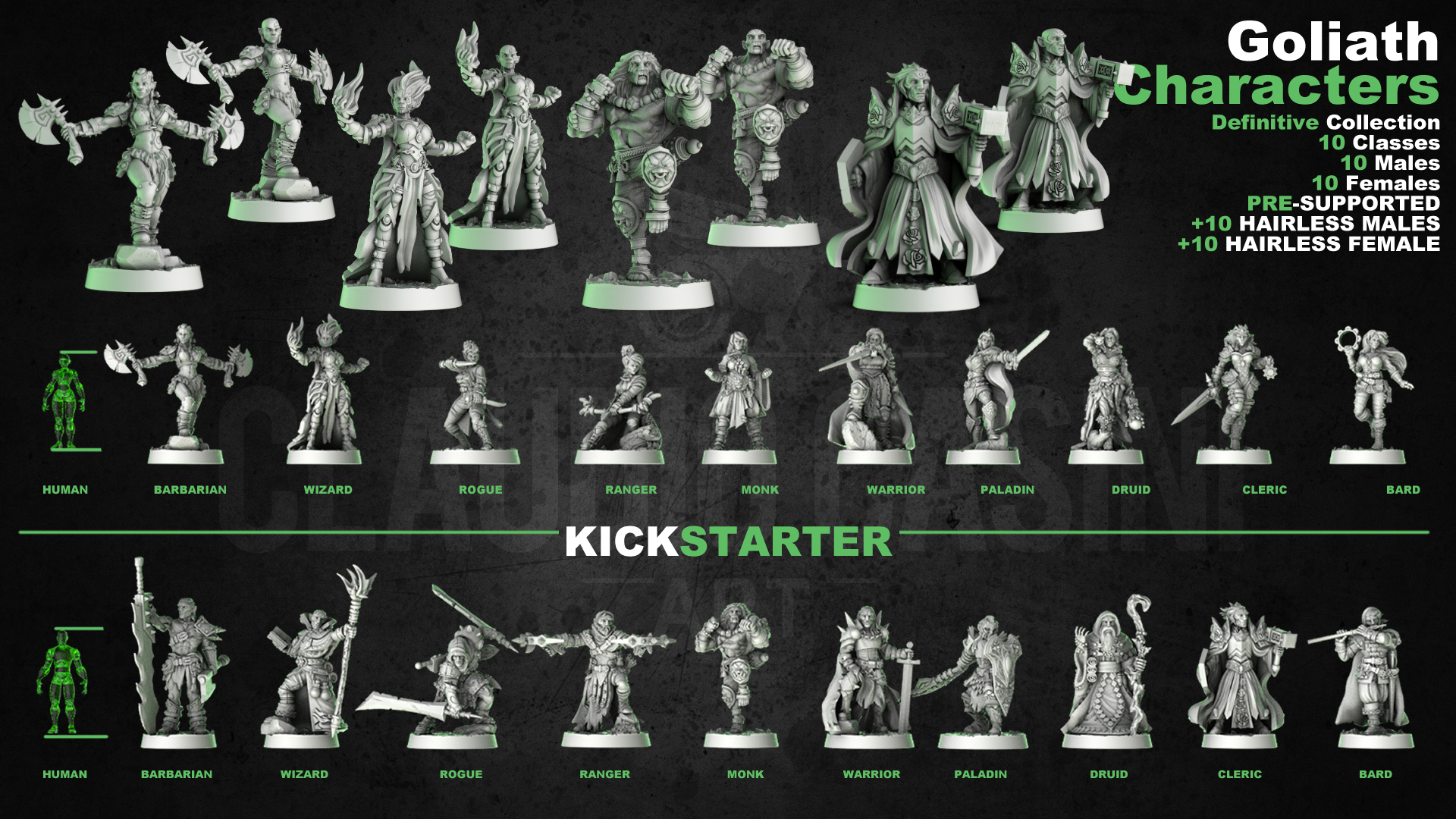 Goliath GP STL Definitive Collection Miniatures for 3D Print Campaign ...