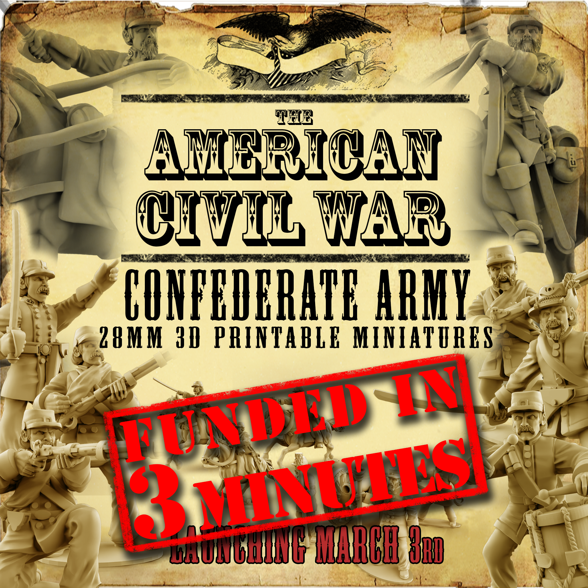 ACW Confederate Army Campaign - MyMiniFactory