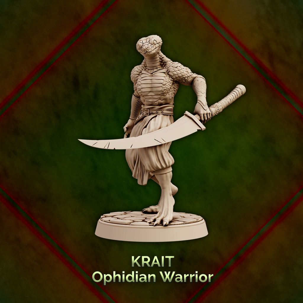 Exclusive Ophidian Warriors Pack STL Product Bundle by Artificers_Mini