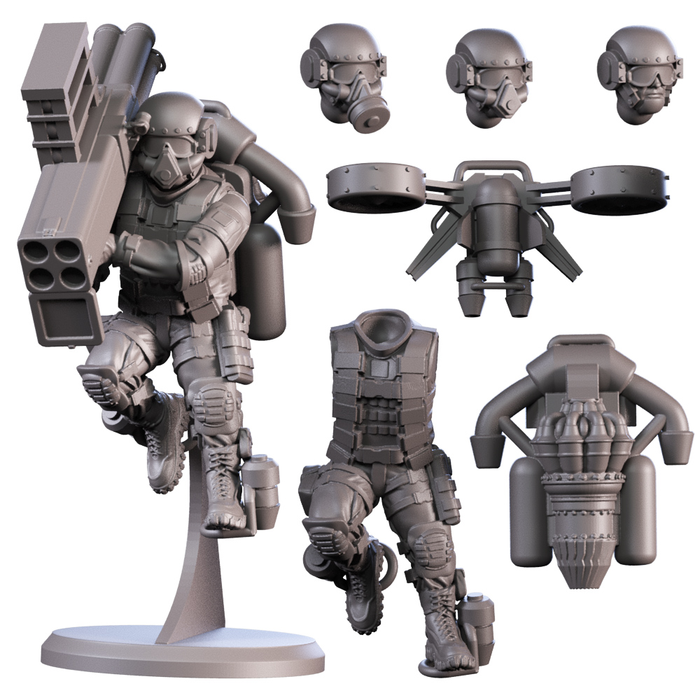 Exclusive Army soldiers constructor STL Product Bundle by Sergeant Hammer
