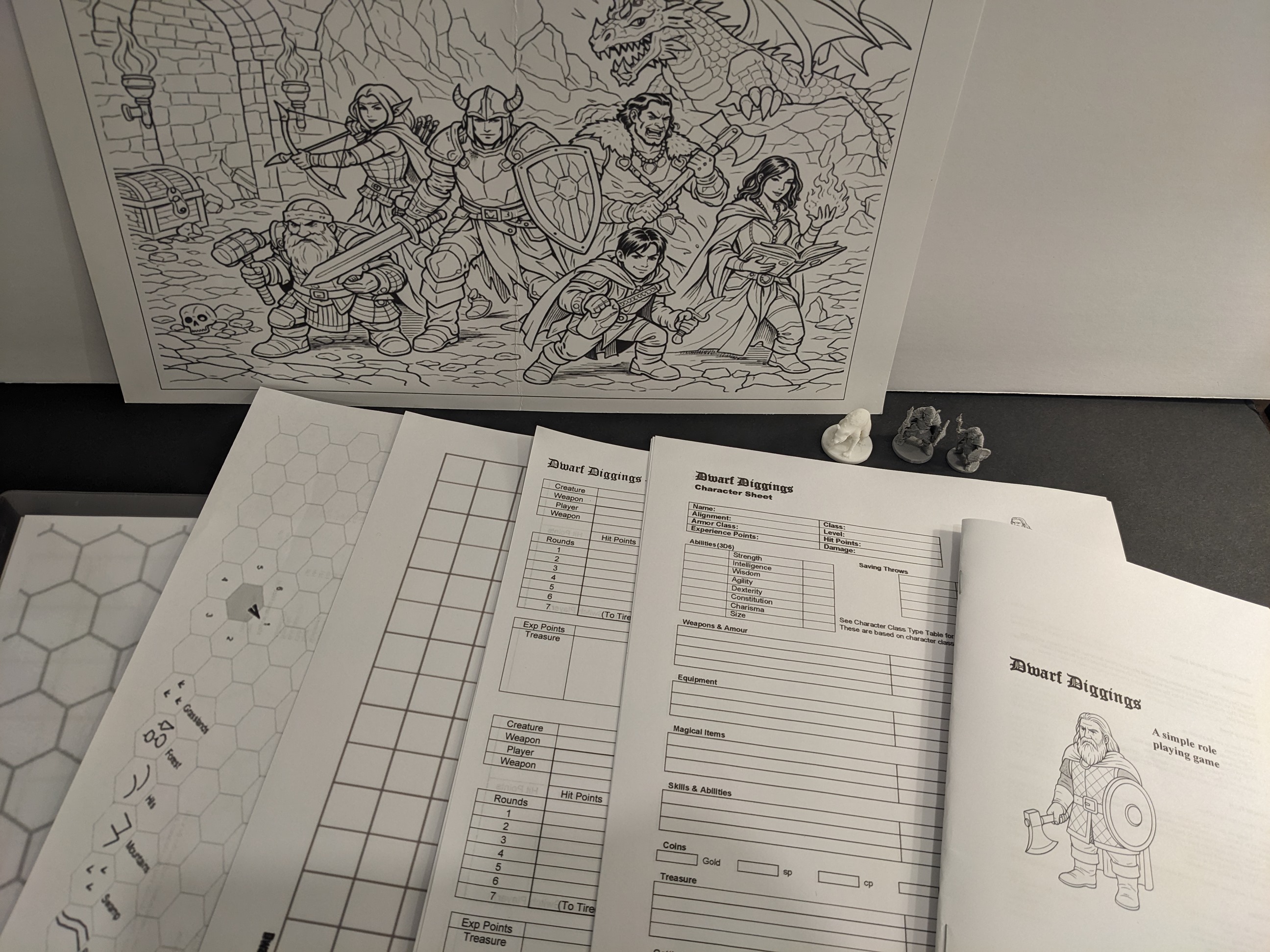 Exclusive Full Stamp Set to create your Dungeon Maps PLUS Simple rules ...