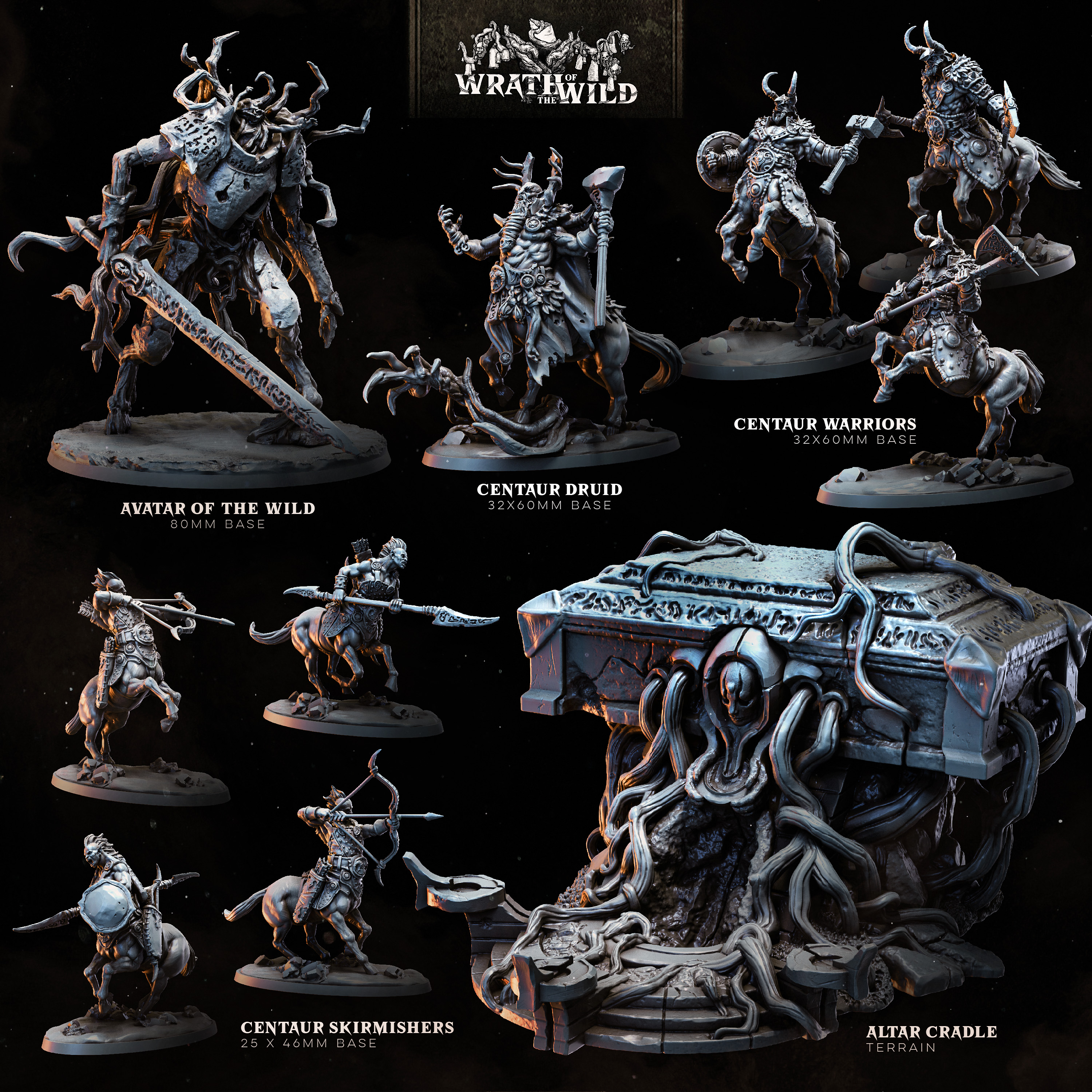 Exclusive Wrath of the Wild Part 1: Centaur Tribe | Beastmen STL ...