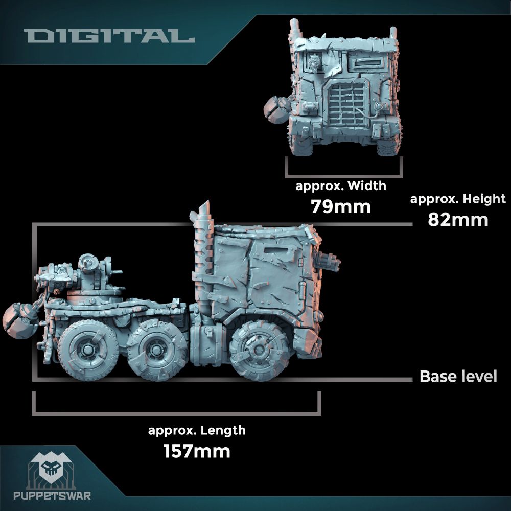 Exclusive Orc War Trucks Bundle STL Product Bundle by Puppetswar Miniatures