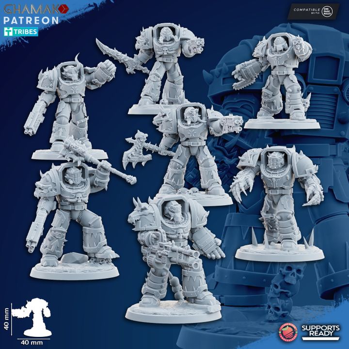 Exclusive Heretic Knights #1 - Assault Bundle STL Product Bundle by Ghamak