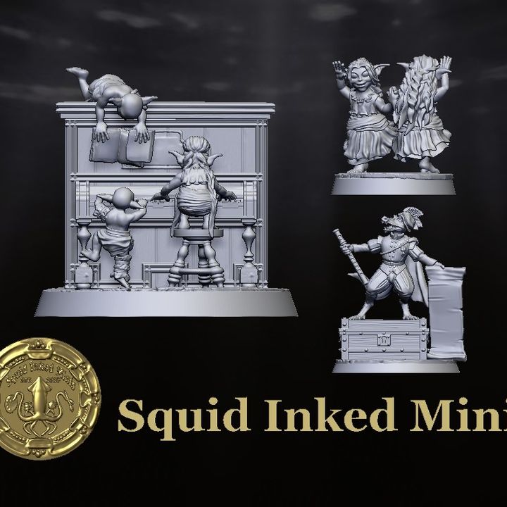 Exclusive Bard Party Bundle Halfling Tiefling Grung Minotaur Human Kobold Goblins Drider ...