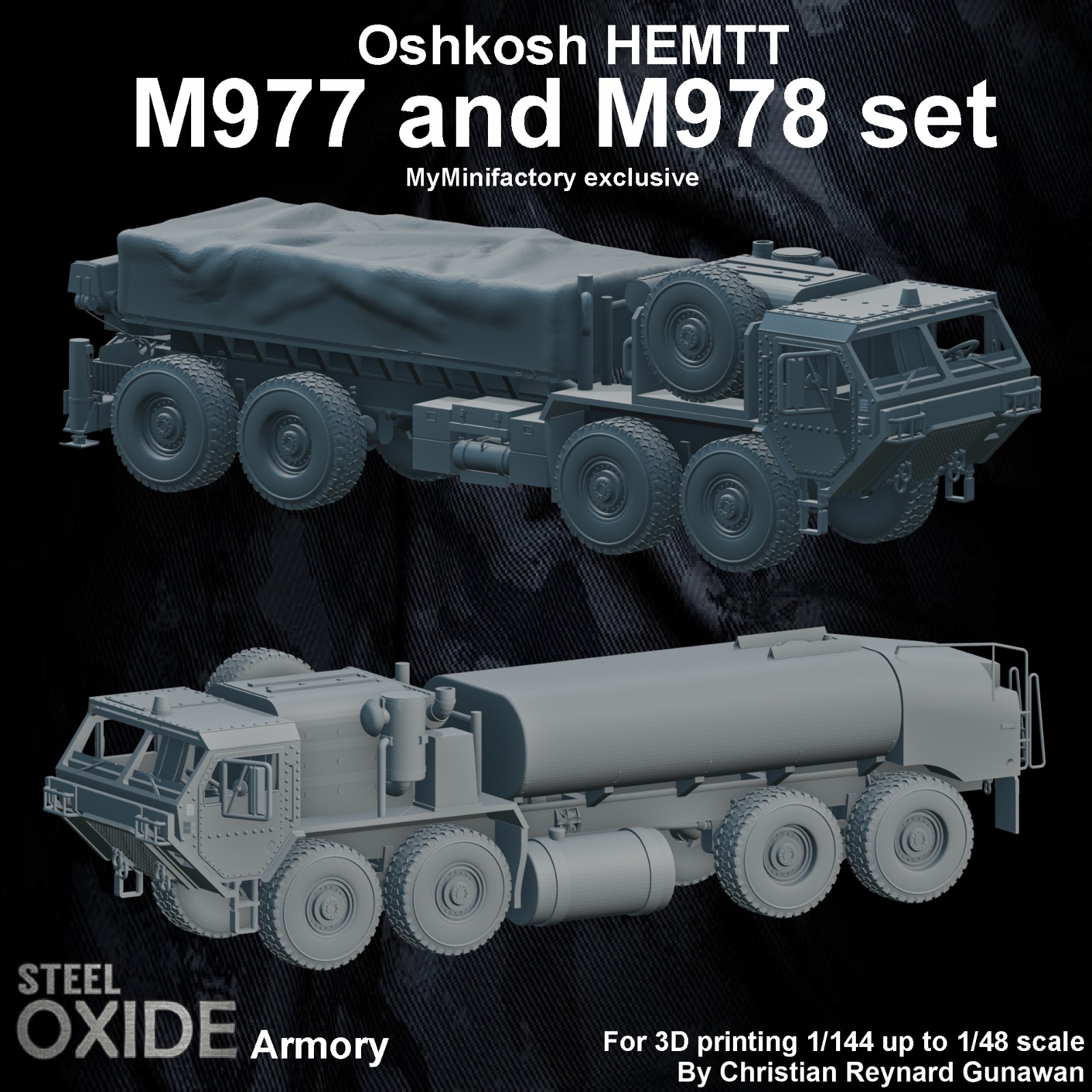 Exclusive US Heavy Expanded Mobility Tactical Truck HEMTT M977 and M978 ...