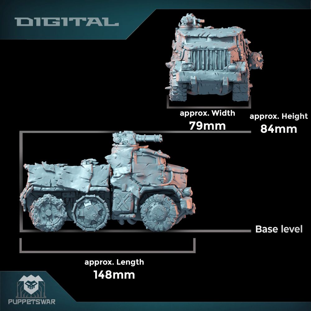 Exclusive Orc War Trucks Bundle STL Product Bundle by Puppetswar Miniatures