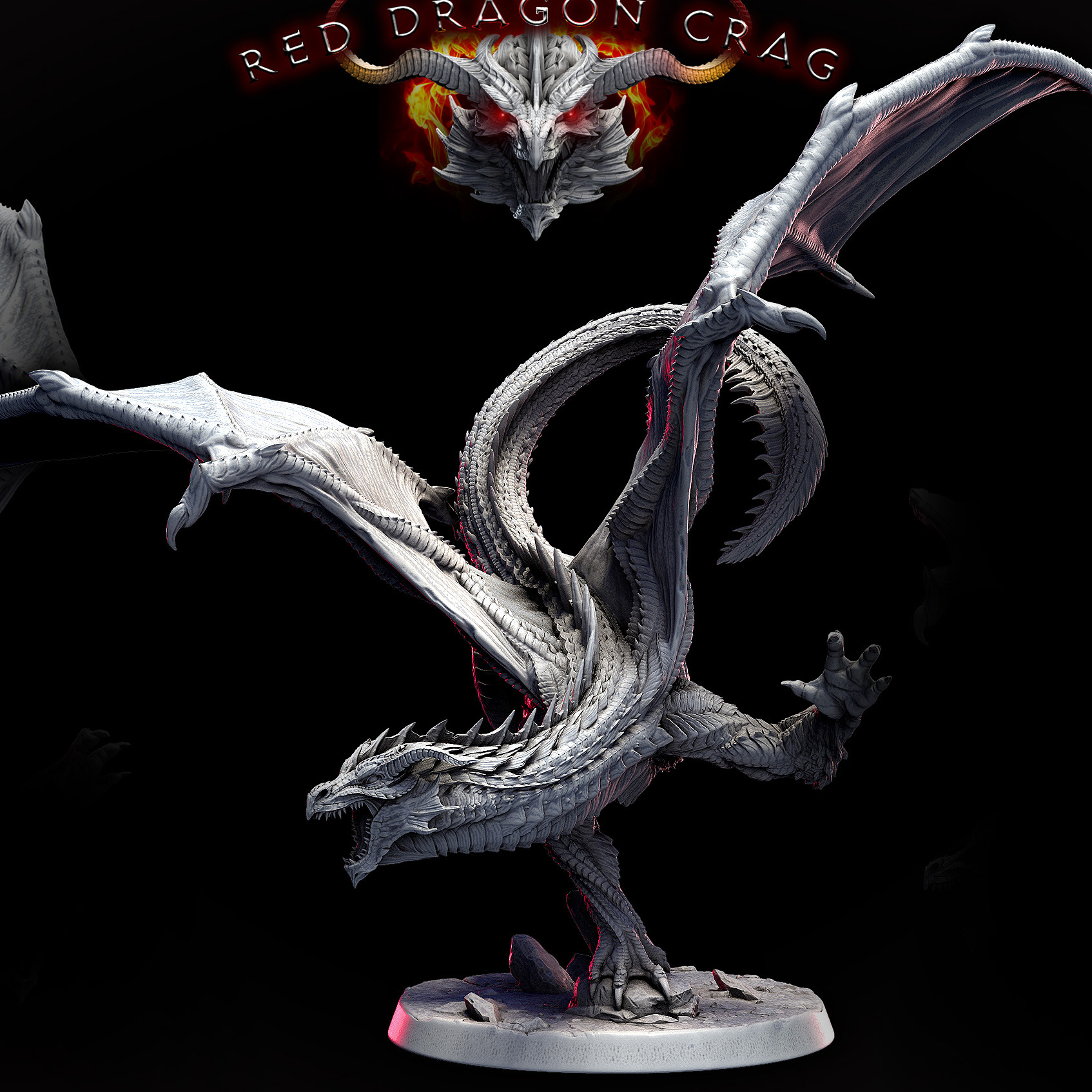 Exclusive RED DRAGON (Young, Adolescent, Adult, Elder) (7 poses) STL ...