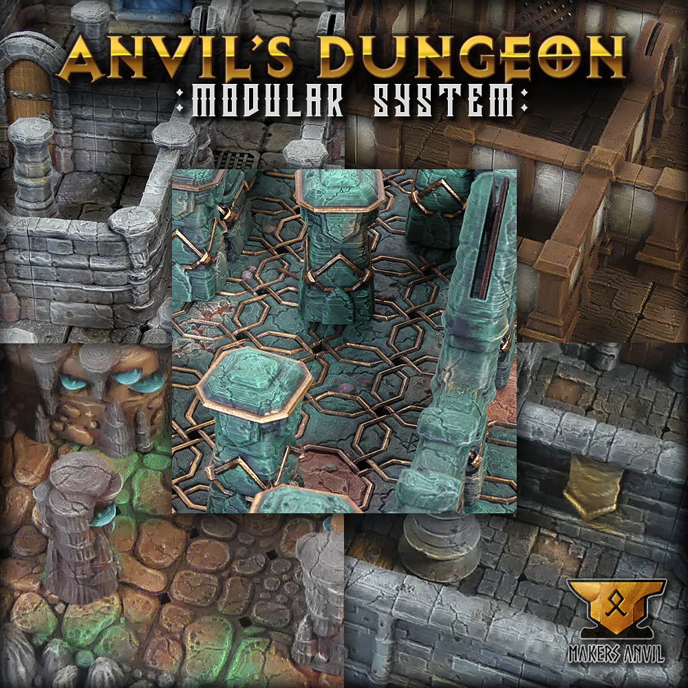 Exclusive Anvil's Dungeon: Full Set STL Product Bundle by Makers Anvil