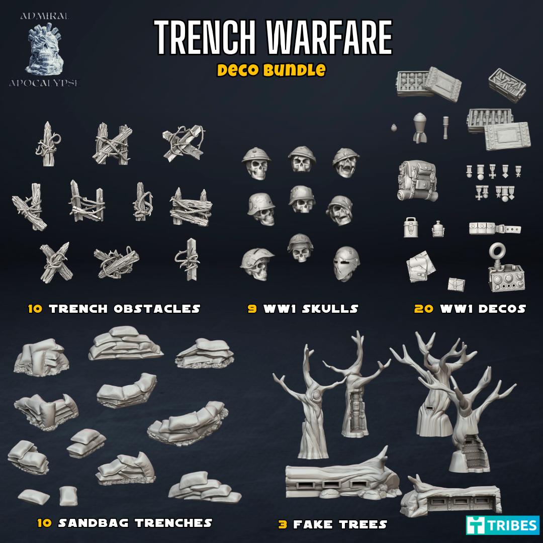 Exclusive Trench Warfare Deco Bundle STL Product Bundle by Admiral ...