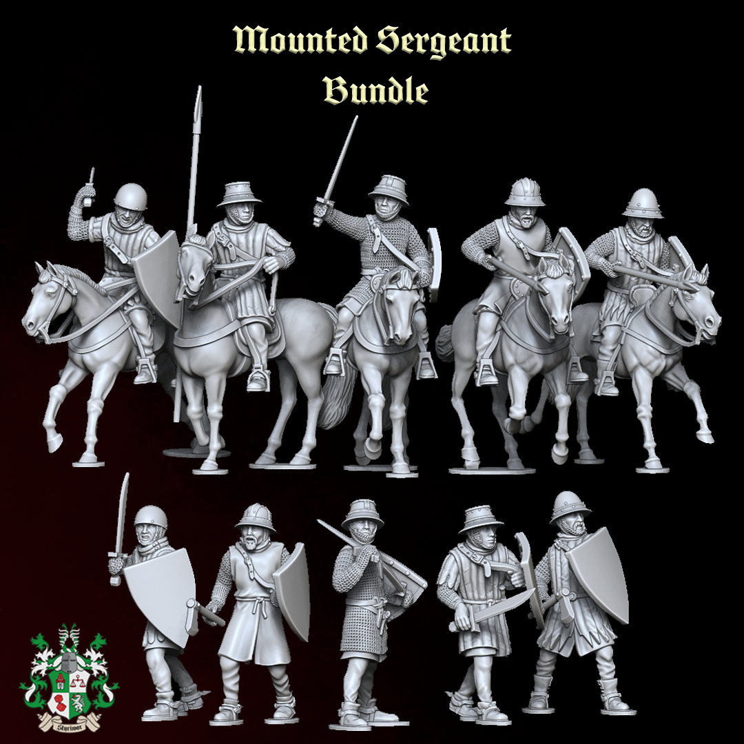 Exclusive Mounted Sergeant Bundle 12-13th Century STL Product Bundle by ...