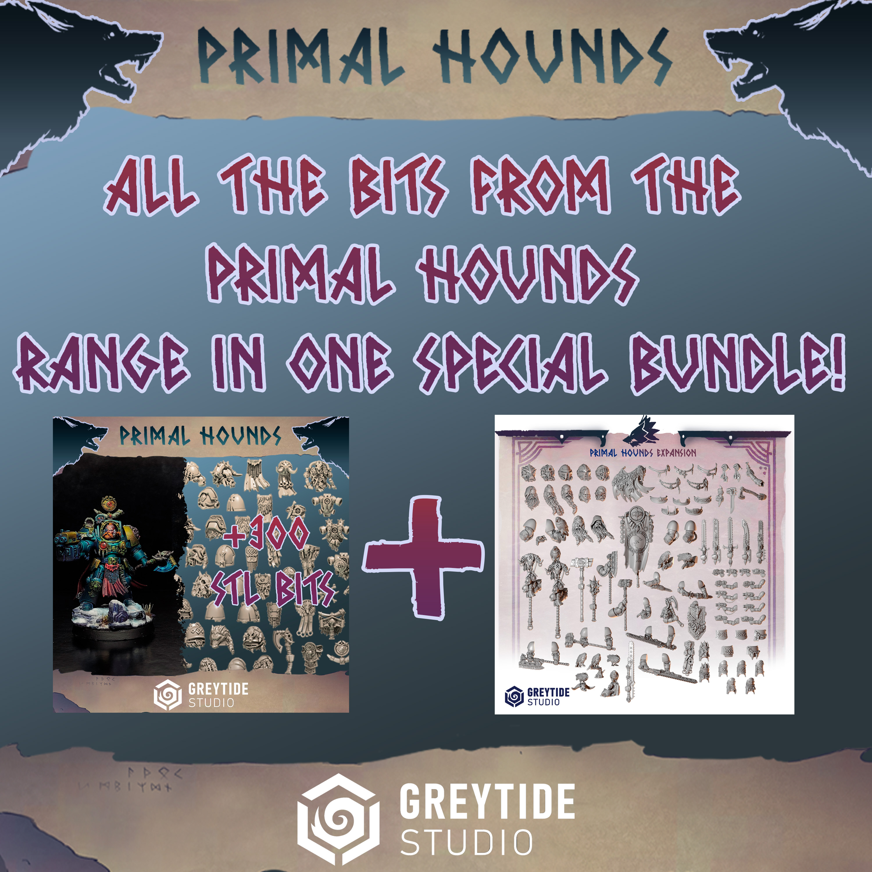 Exclusive ALL Primal Hounds STL Product Bundle by GreyTide Studio