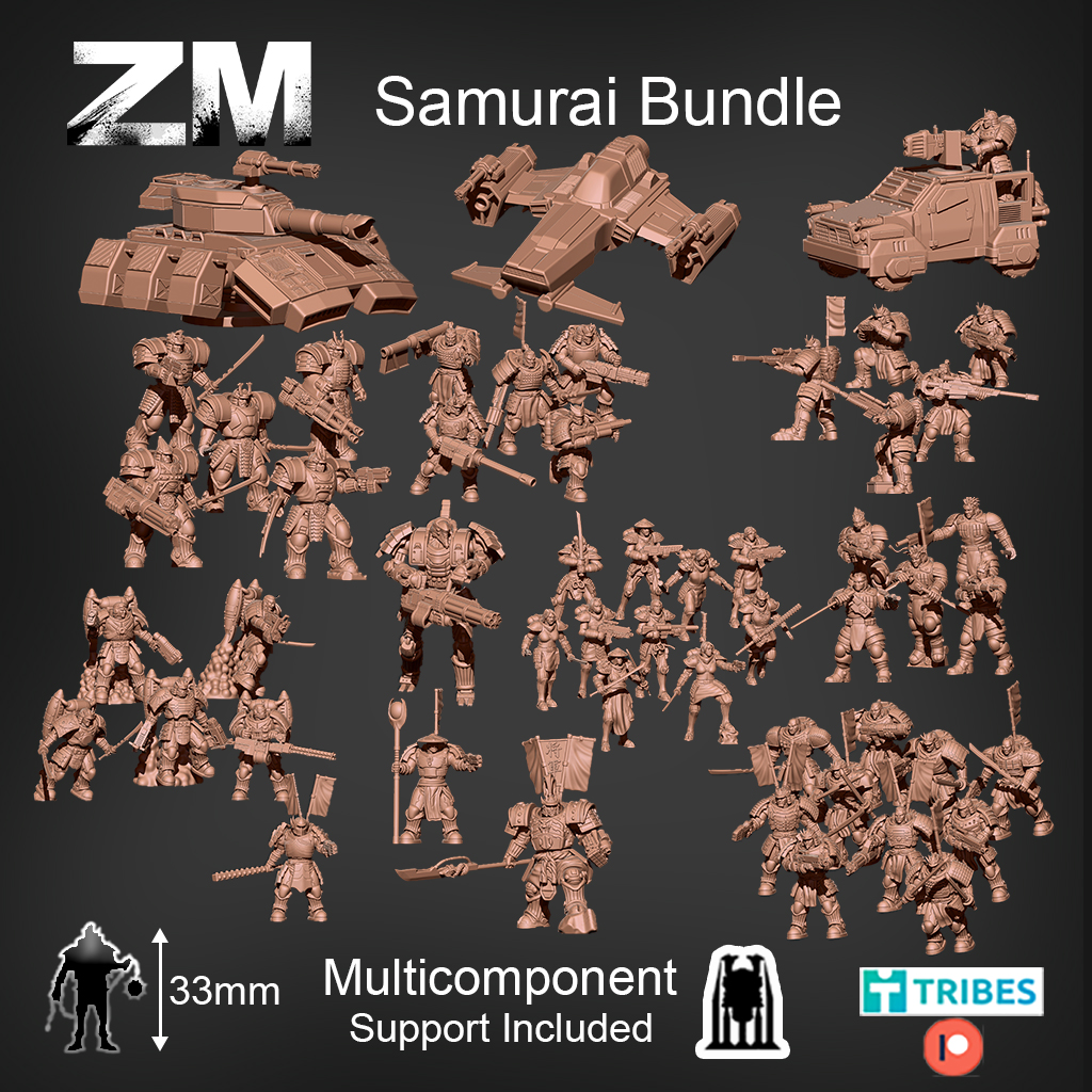 Exclusive Space Samurai Bundle STL Product Bundle by Zierzo Miniaturas
