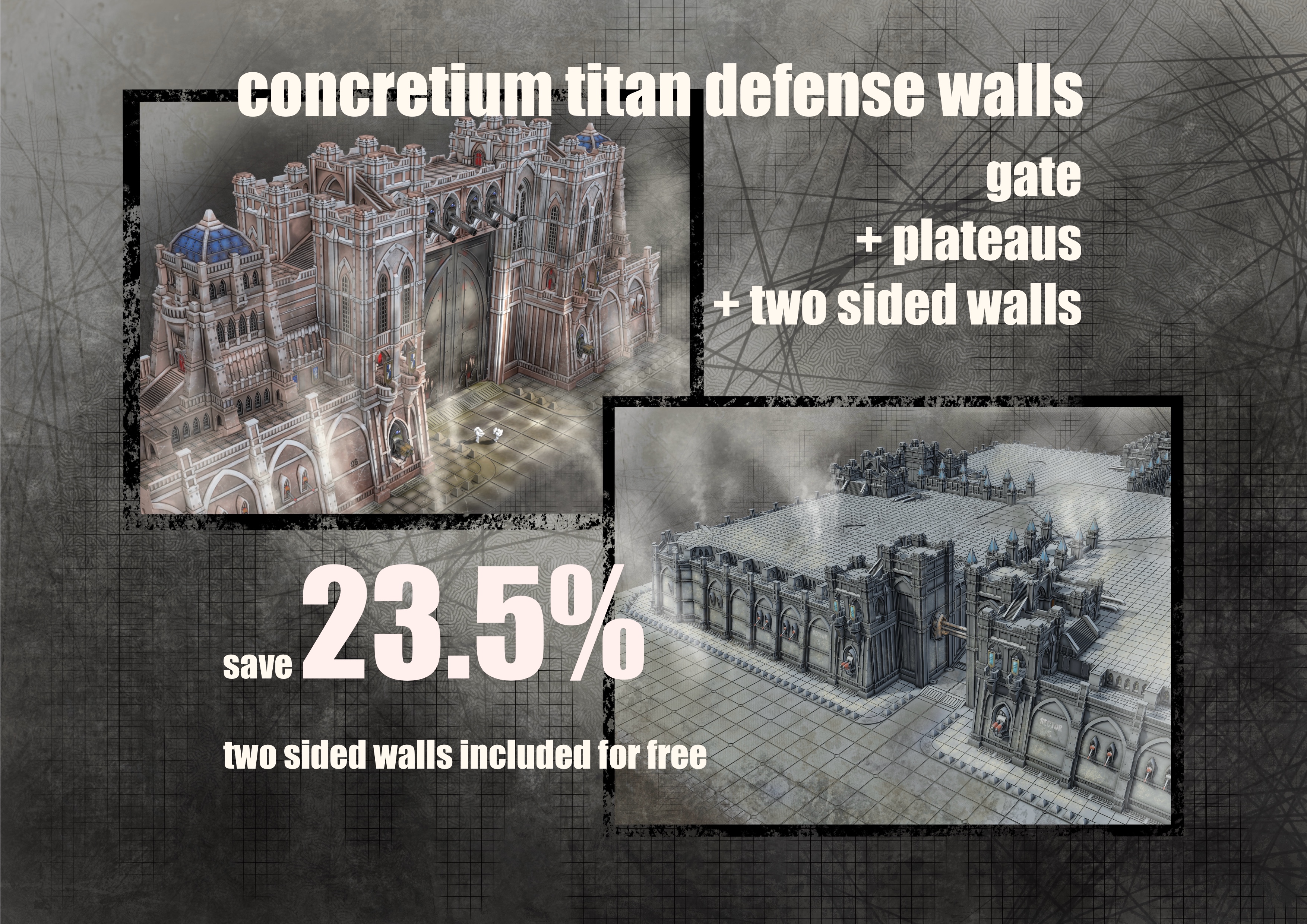 Exclusive Concretium titan defense wall - bundle STL Product Bundle by ...