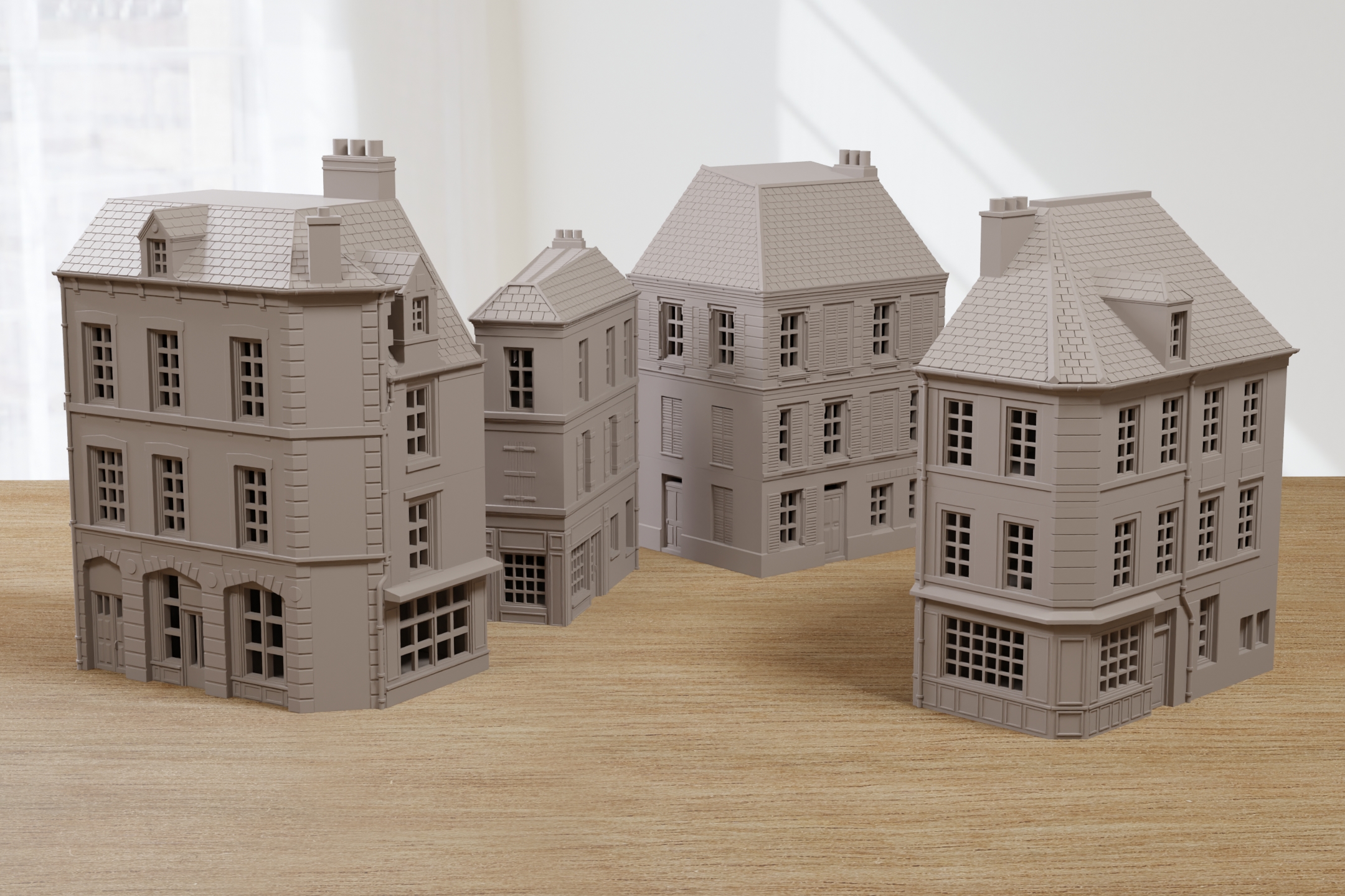 Exclusive Caen Corner Buildings - Miniature Wargaming French Terrain ...