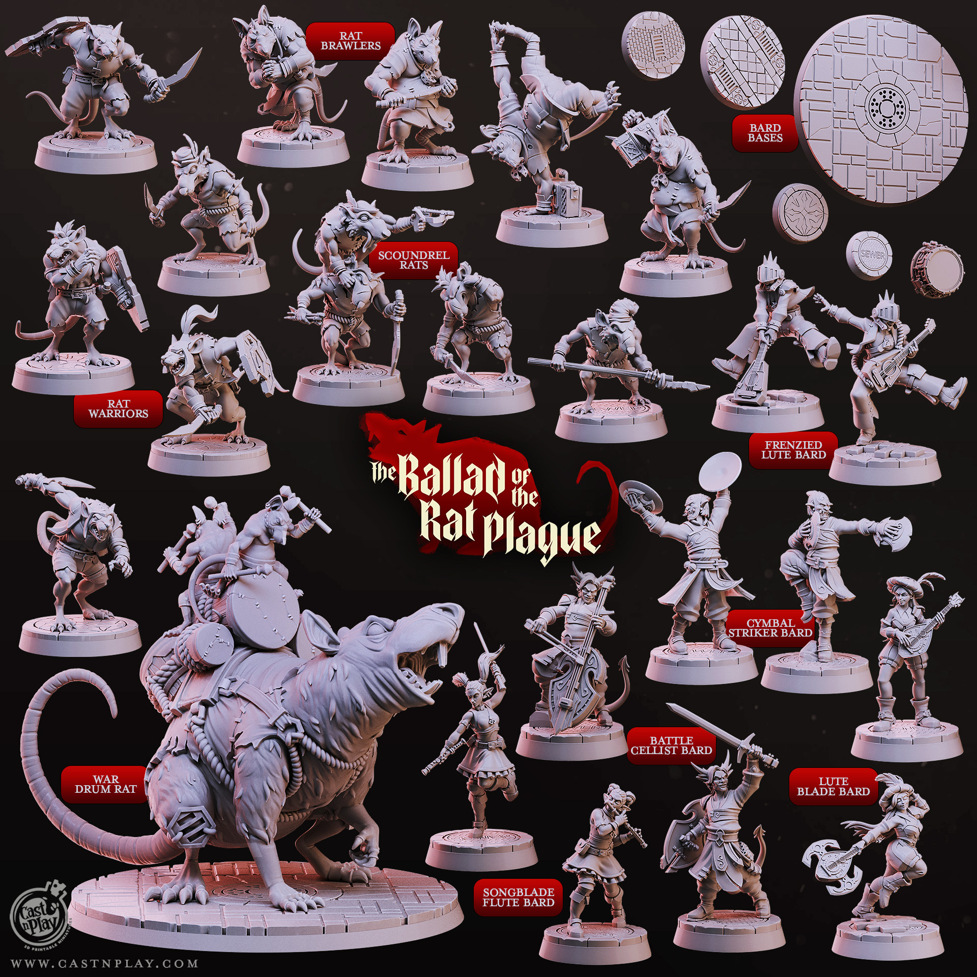 Exclusive The Ballad of the Rat Plague STL Product Bundle by Cast n Play