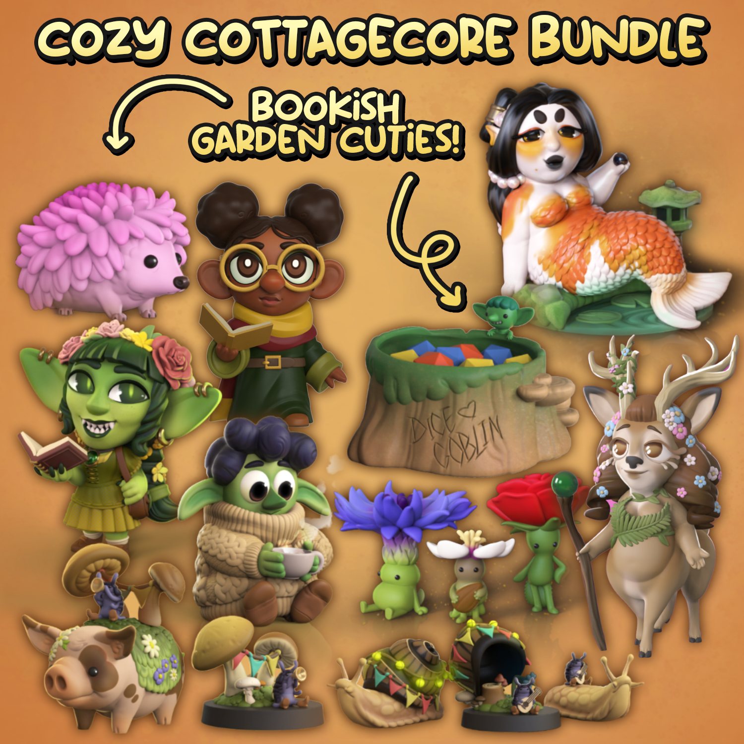 Exclusive Cozy Cottagecore Cuties STL Product Bundle by Found Family ...