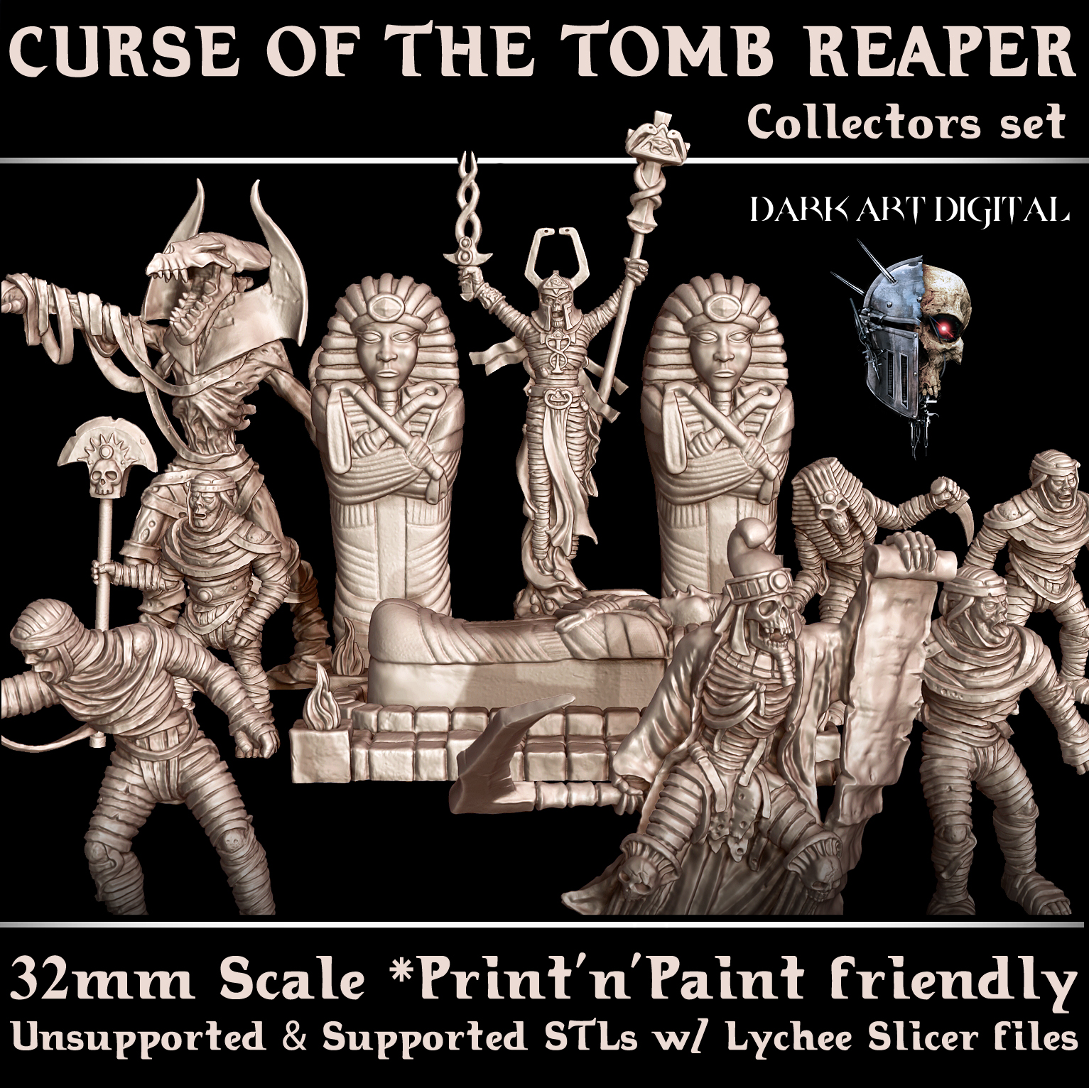 Exclusive Curse of the Tomb Reaper set STL Product Bundle by Dark Art ...