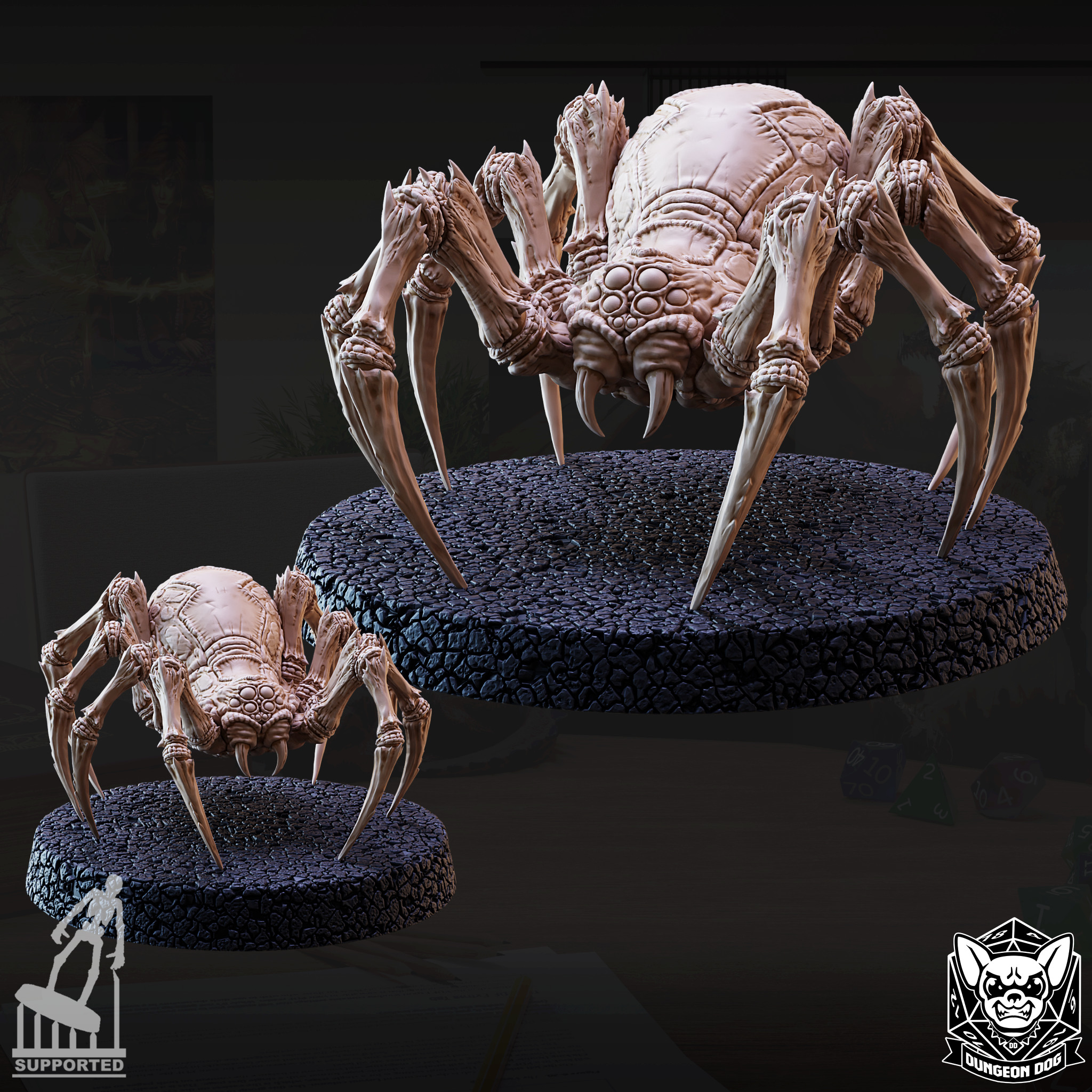 Exclusive Giant Underdark Spider Bundle STL Product Bundle by Dungeon Dog