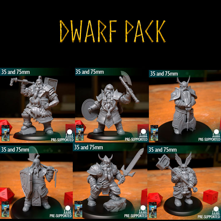 Exclusive Dwarf Pack STL Product Bundle by Atlas Studios