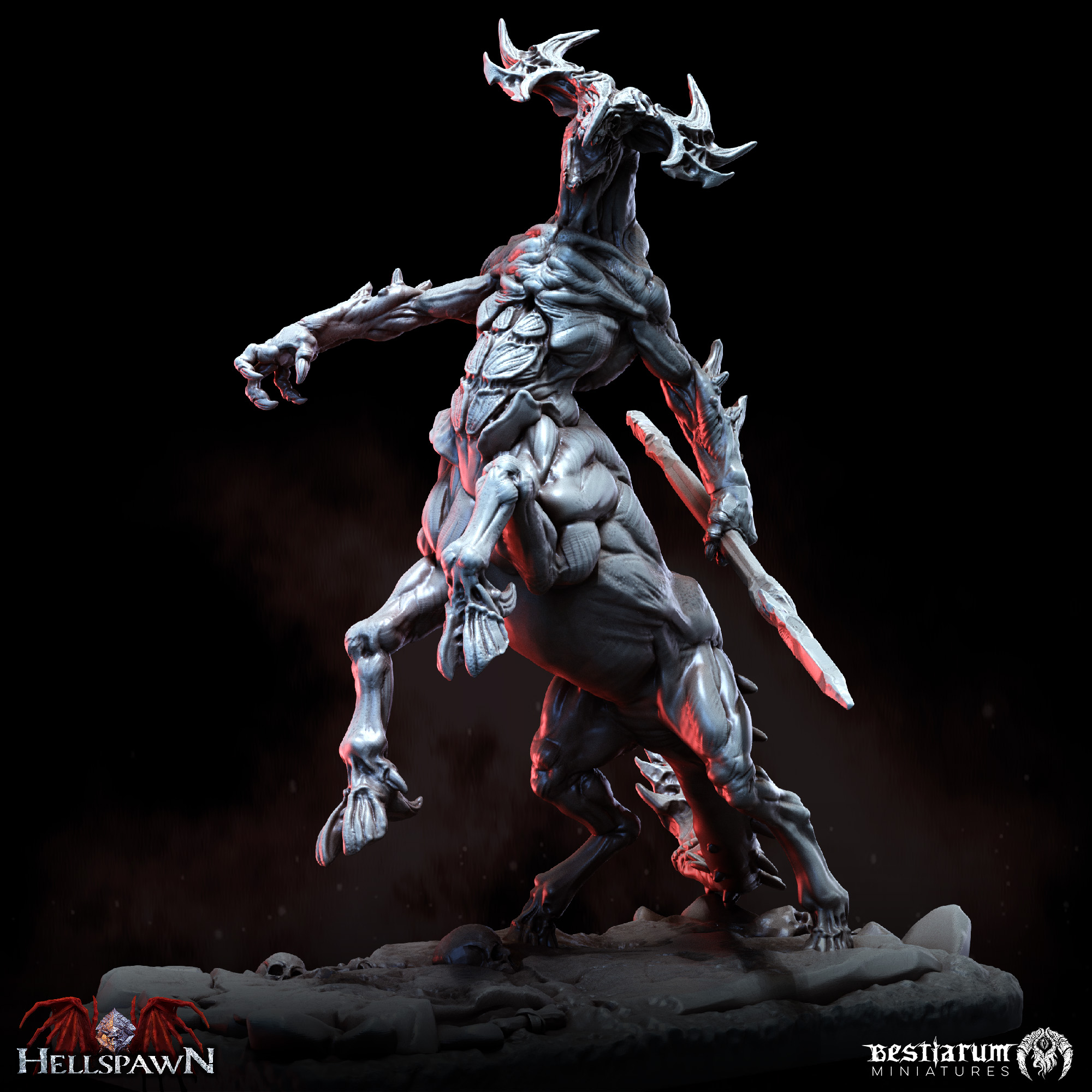 Exclusive The Demon Centaurs | Hellspawn | Demons STL Product Bundle by Bestiarum Miniatures