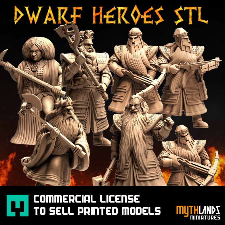 Exclusive DWARF HEROES II - COMMERCIAL LICENSE - BUNDLE STL Product ...