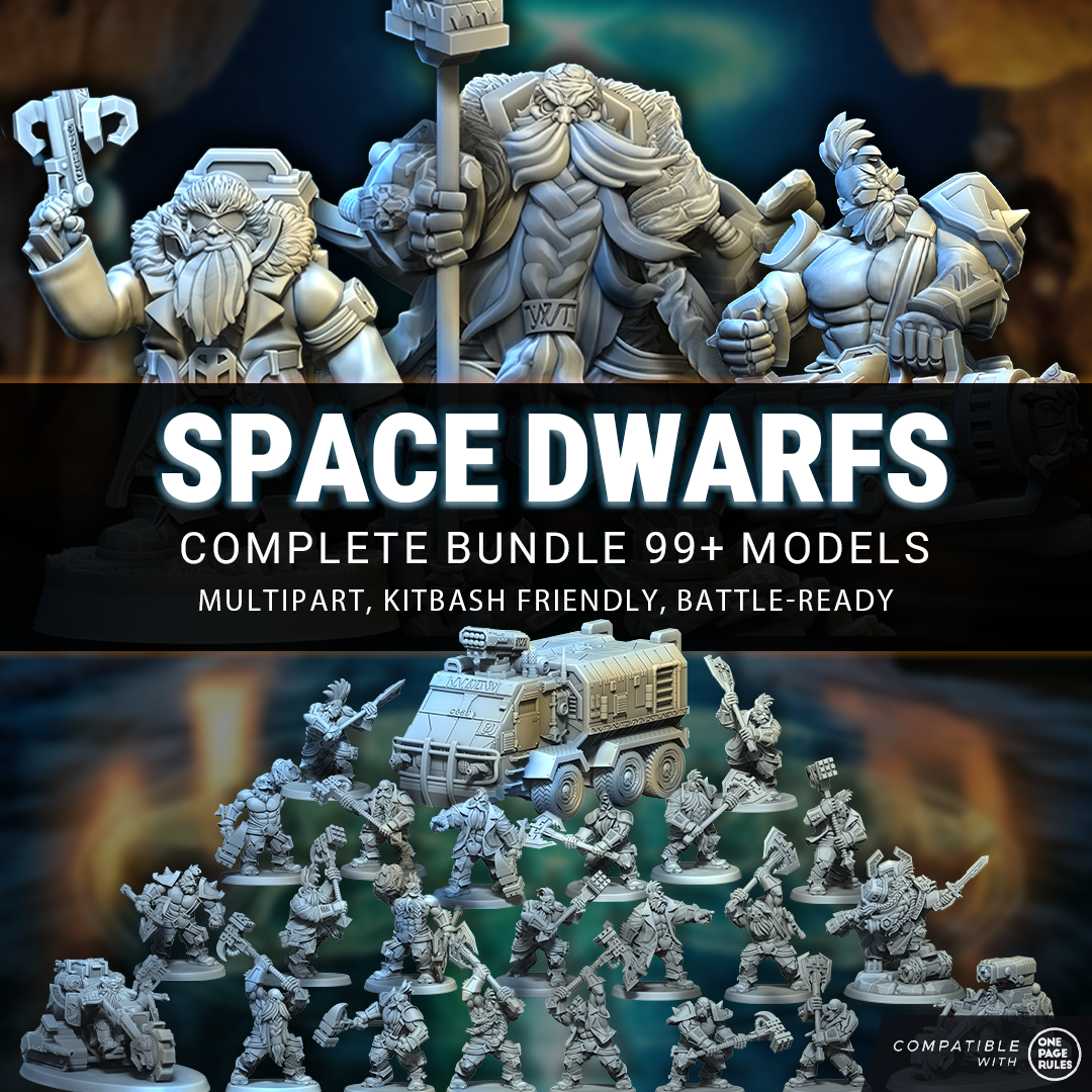 Exclusive Space Dwarfs - Complete Bundle STL Product Bundle by WildMesh