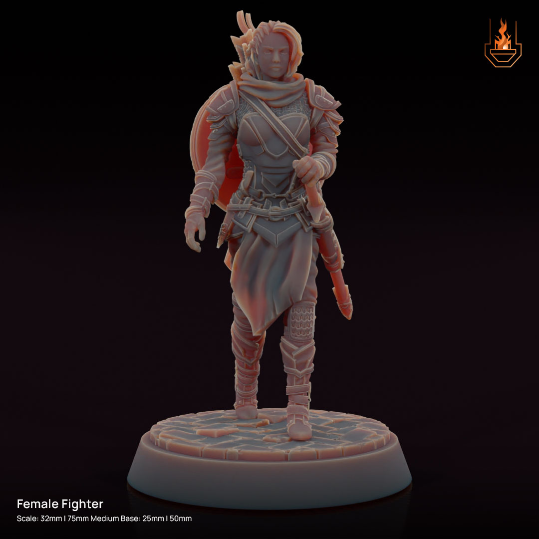 Exclusive Human Female Fighter Bundle STL Product Bundle by Magnetic ...