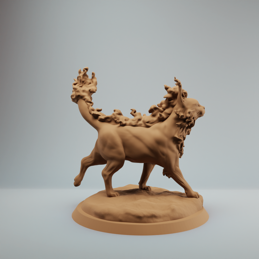 Exclusive Elemental Magic Fire Cat Bundle STL Product Bundle by Vulcan ...