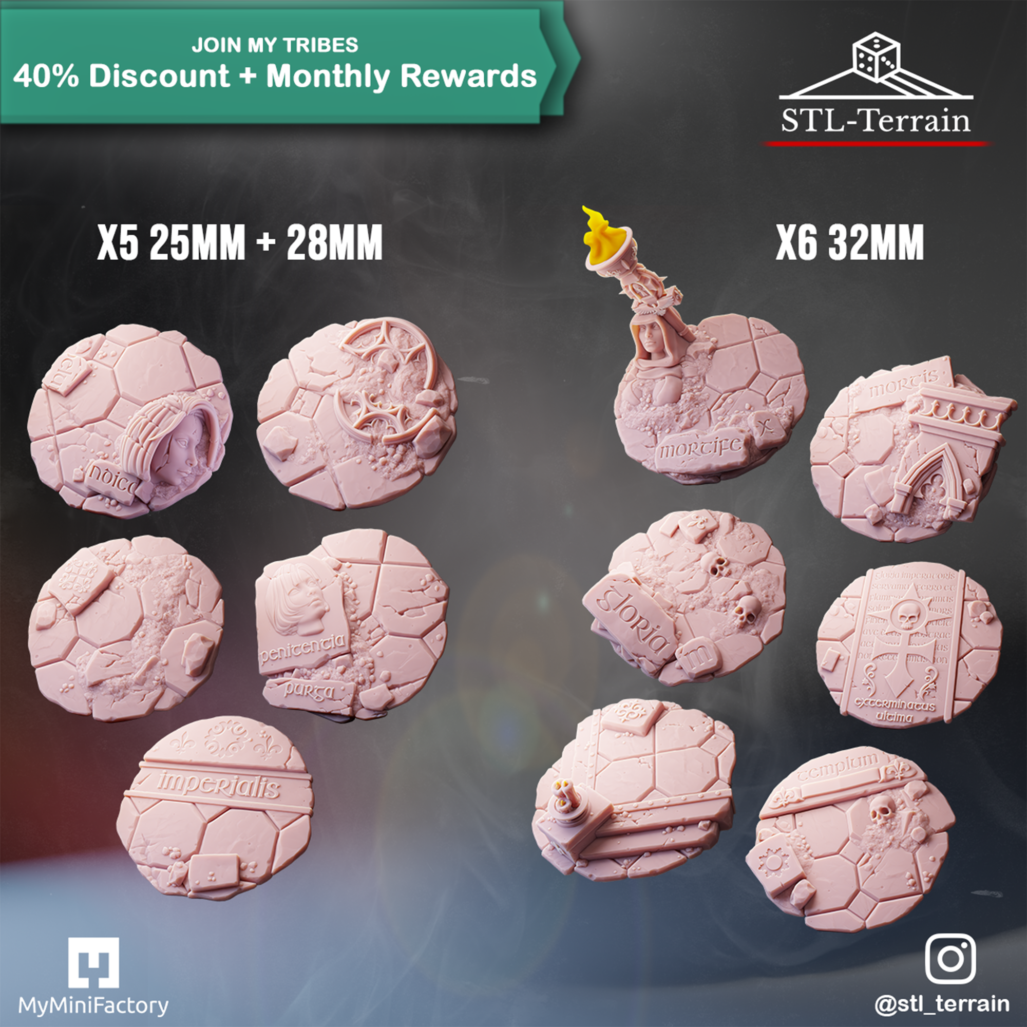 Exclusive Gothic Ruined Temple Base Toppers [FULL BUNDLE] STL Product ...