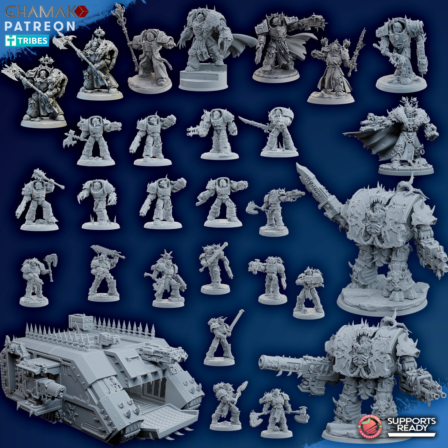 Exclusive Heretic Knights #1 - Assault Bundle STL Product Bundle by Ghamak