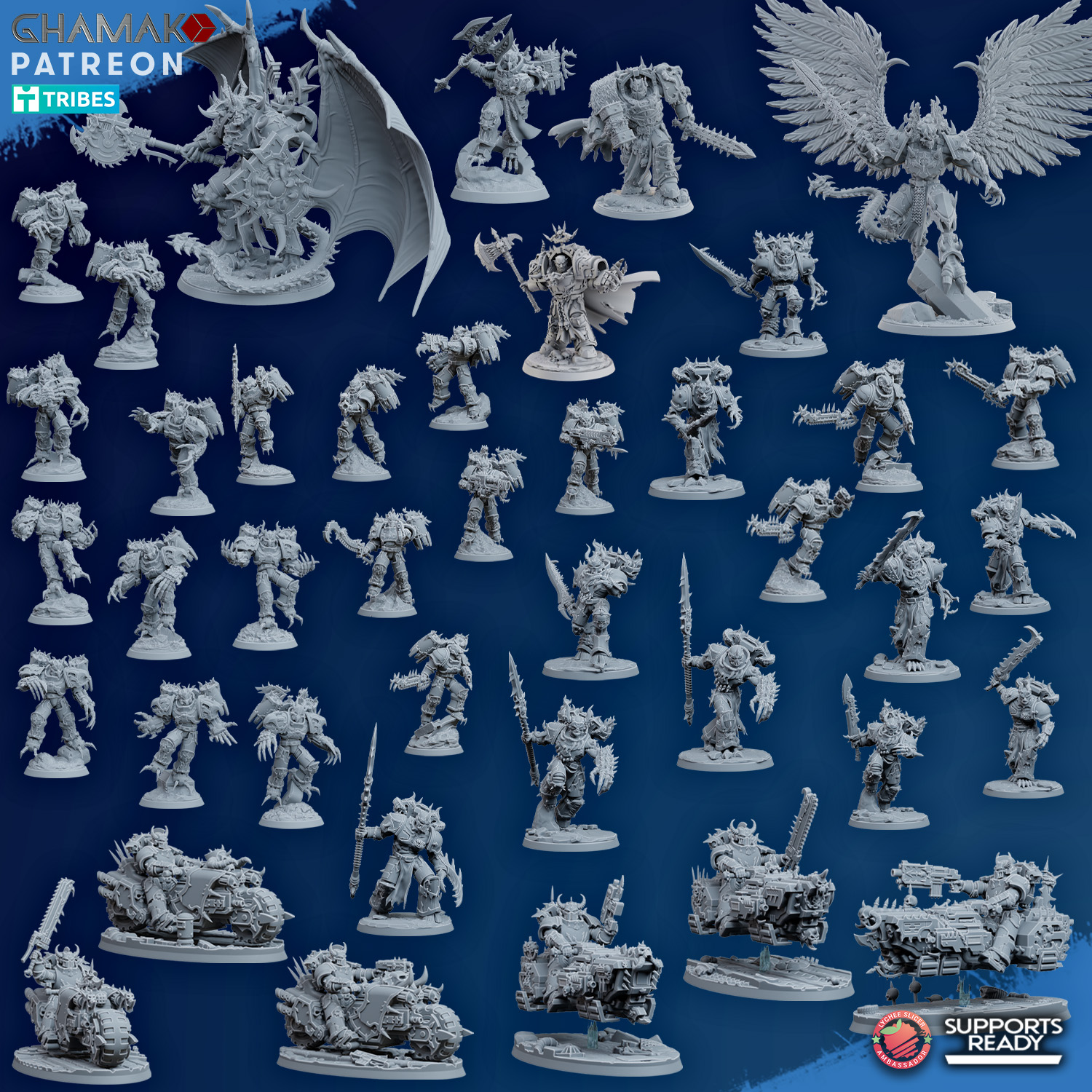Exclusive Heretic Knights #3 - Storm Bundle STL Product Bundle by Ghamak