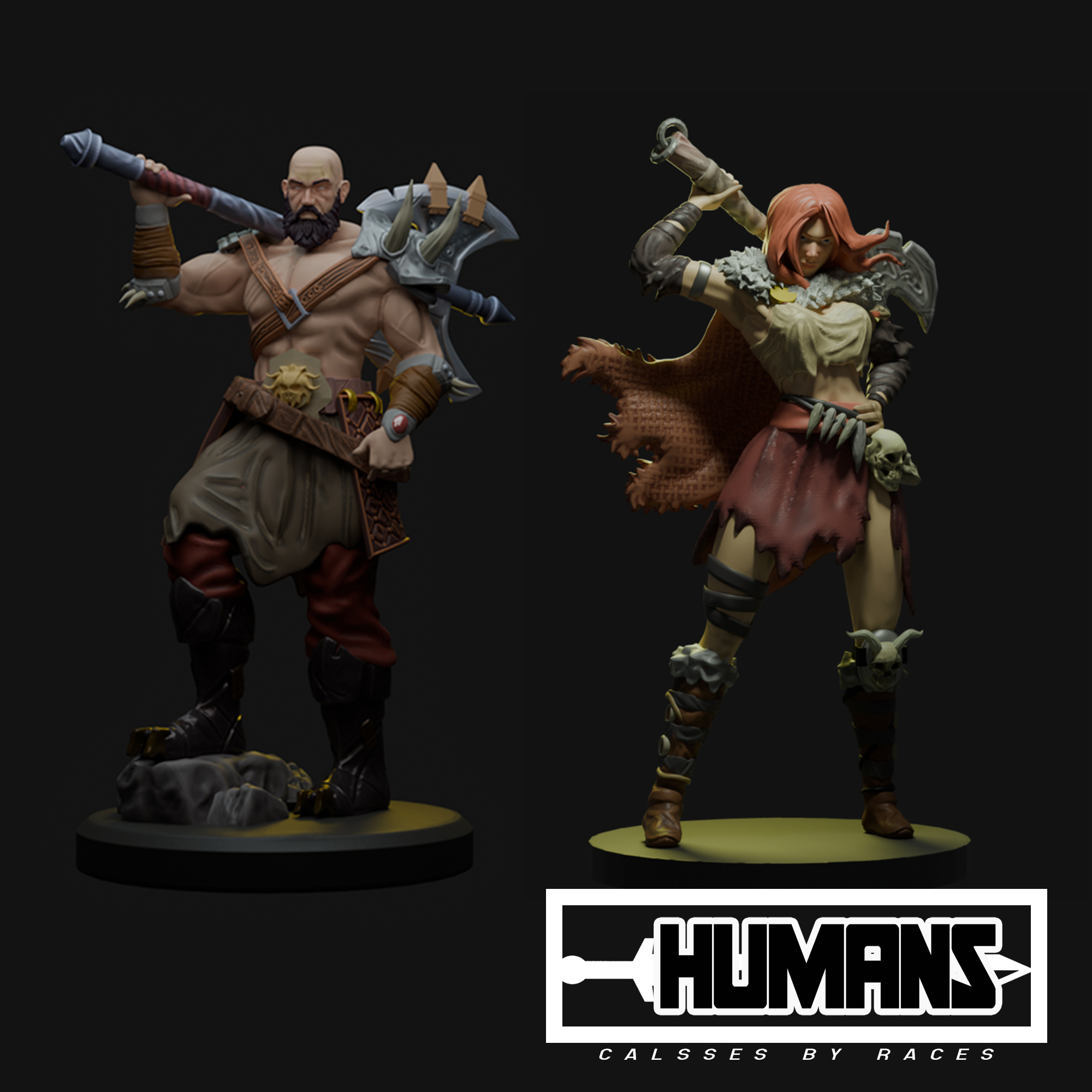 Exclusive Humans STL Product Bundle by Tenda Orc Studio