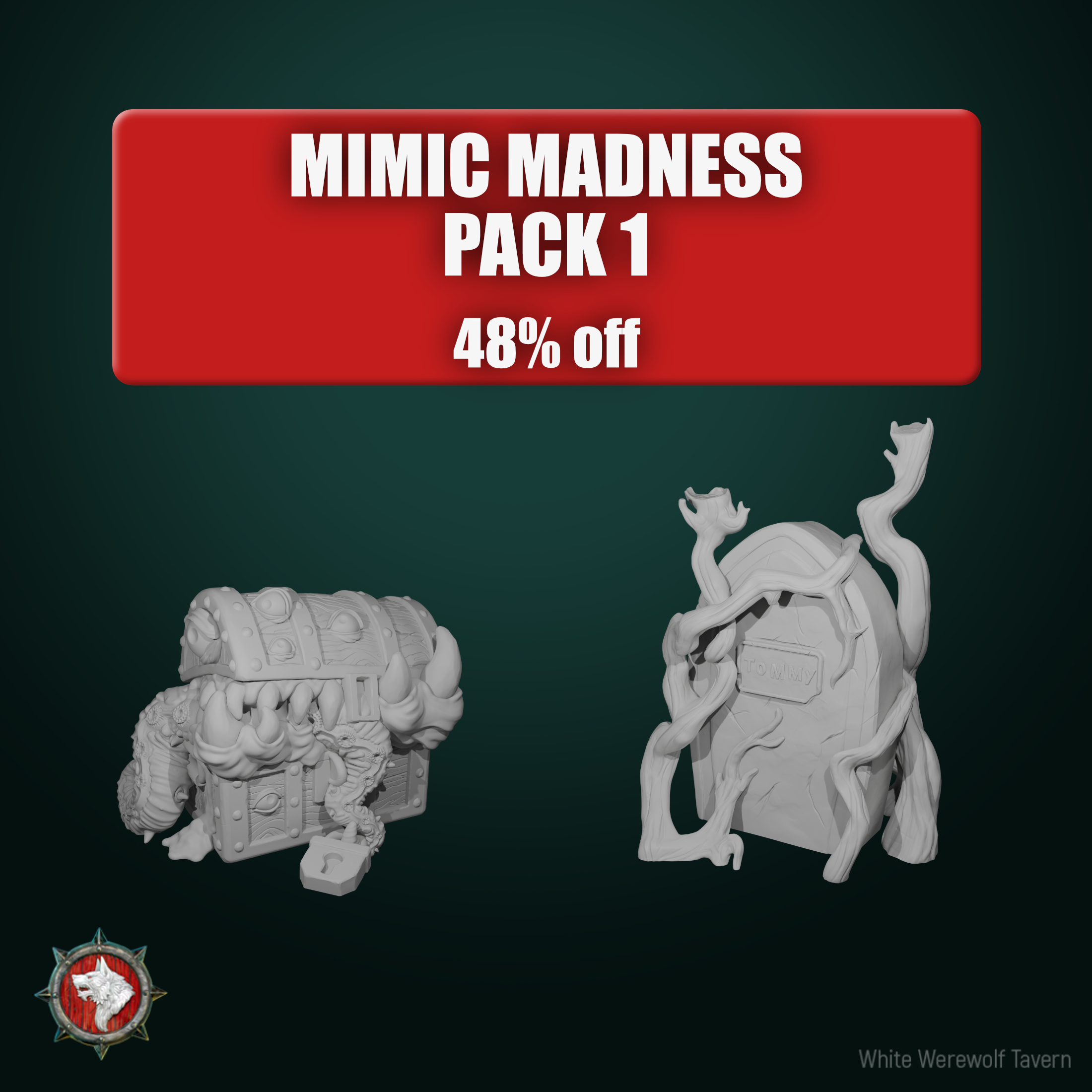 Exclusive Mimic Madness Pack 1 - Fixtures STL Product Bundle by White ...