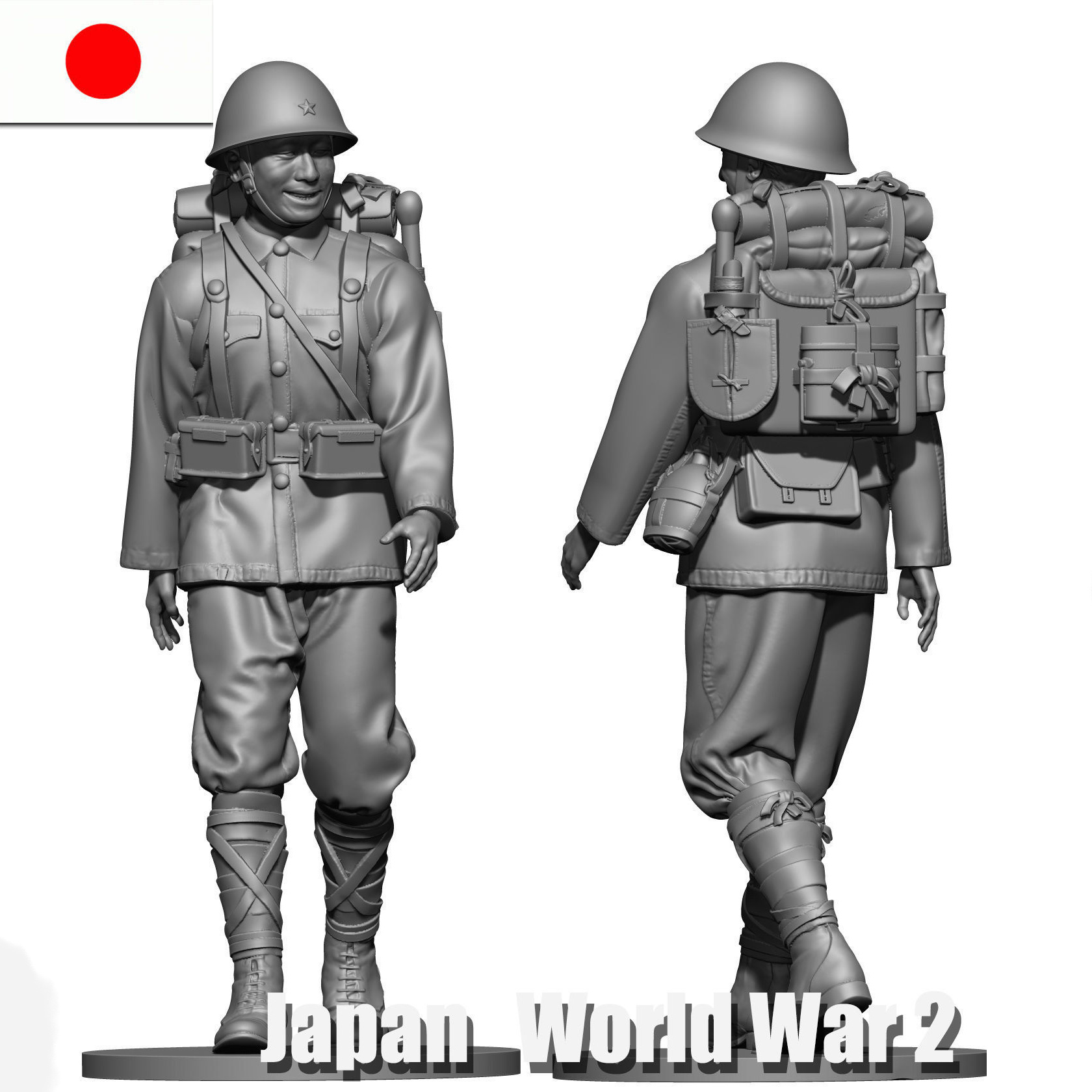 Exclusive Japan Soldiers World War 2 STL Product Bundle by Artofwar