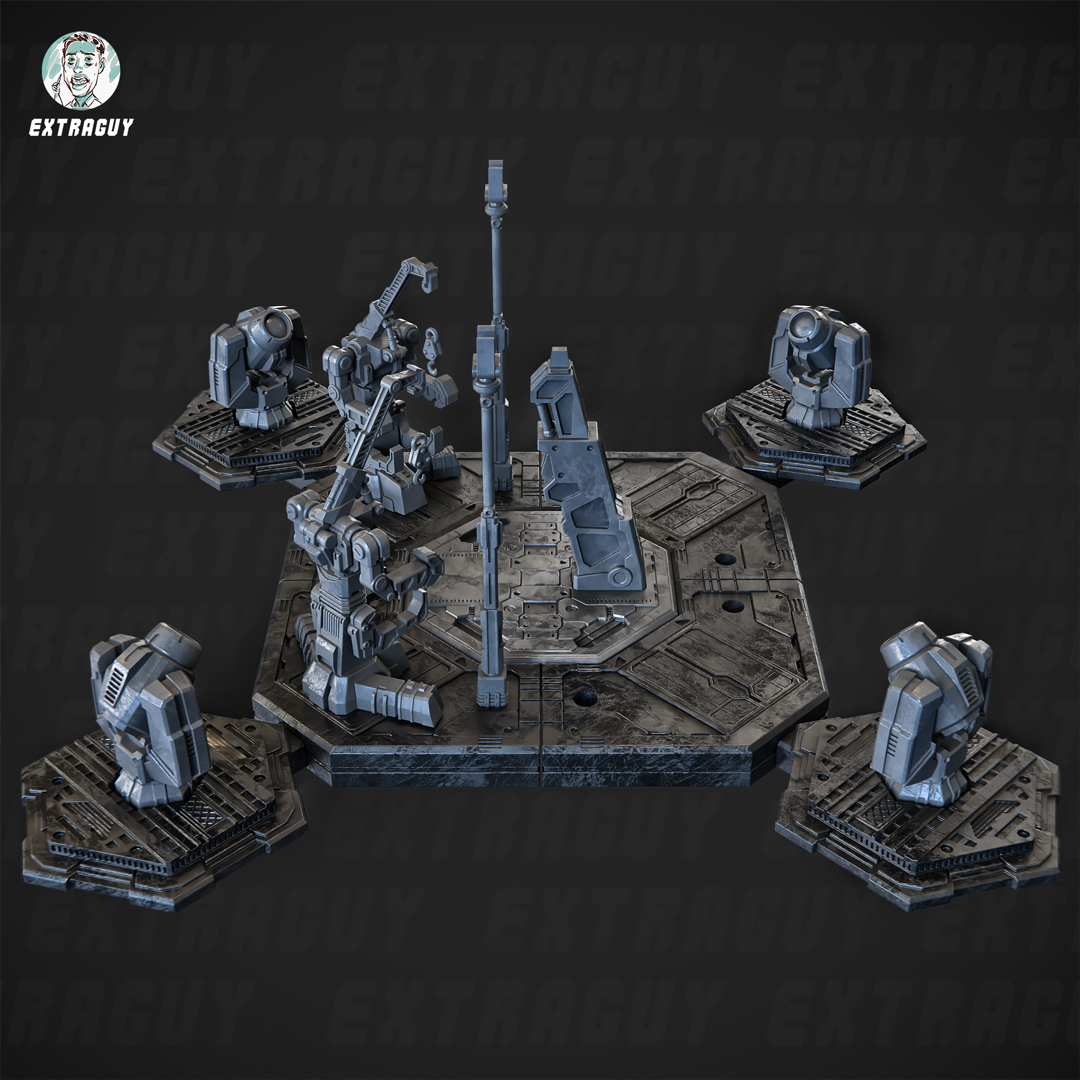 Exclusive MS-08 Campfire Mech Static Plus Base 150mm Set STL Product ...