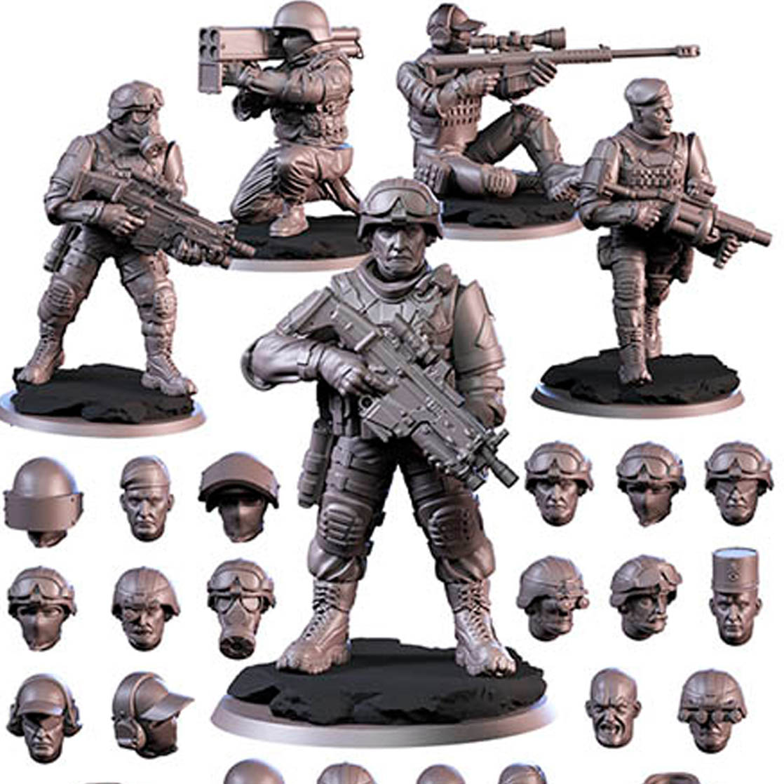 Exclusive Army soldiers constructor STL Product Bundle by Sergeant Hammer