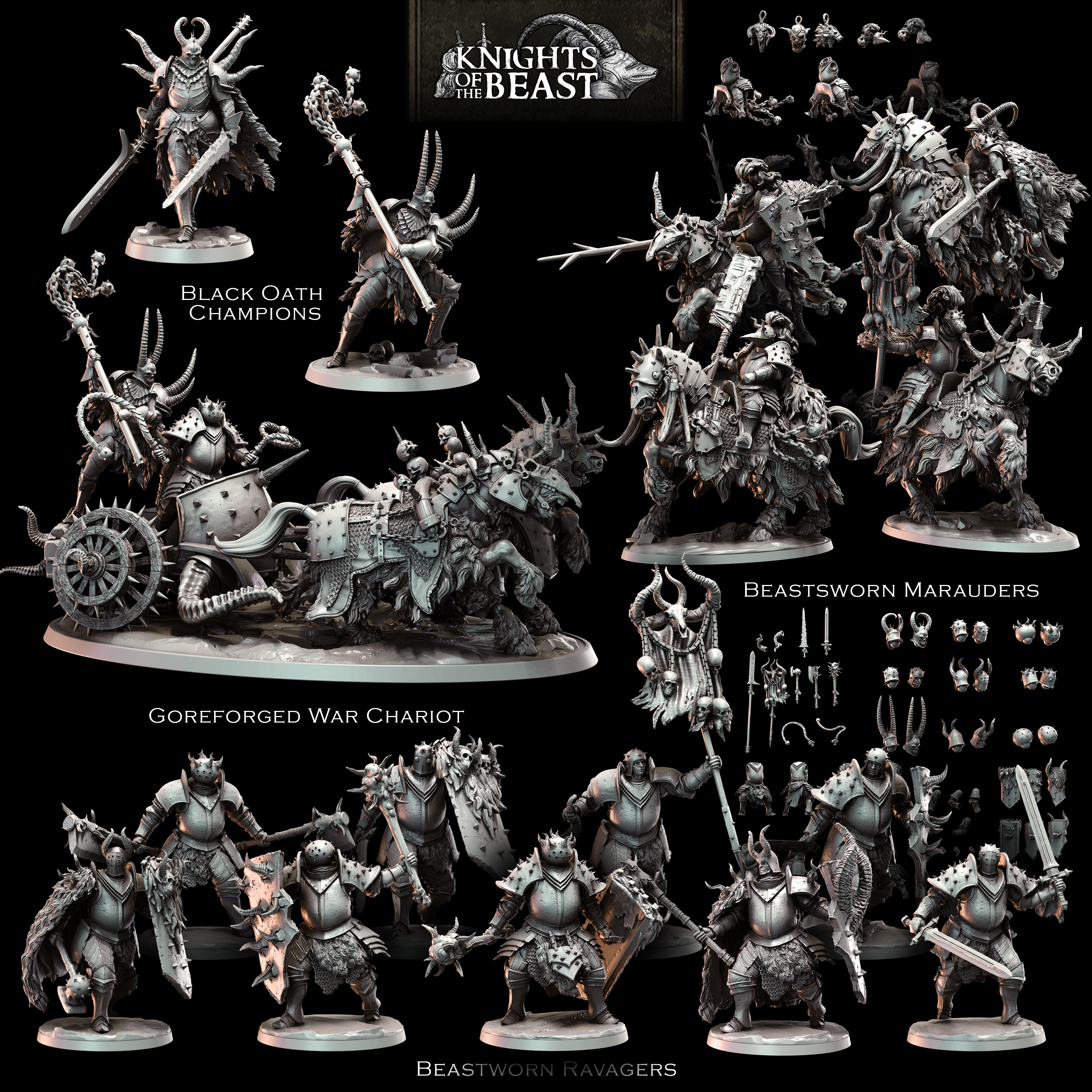 Exclusive Knights of the Beast - Part 1 | Chaos Warrior STL Product ...