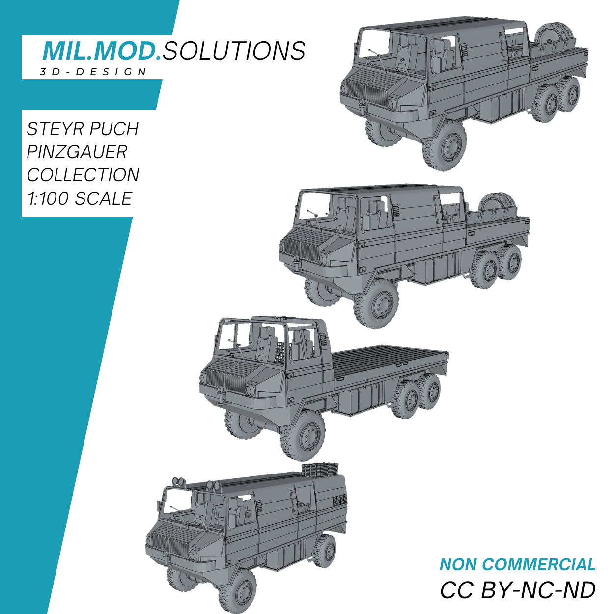 Exclusive Steyr-Puch Pinzgauer Collection STL Product Bundle by Mil ...