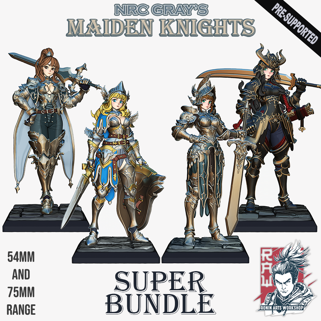 Exclusive Maiden Knights Super Bundle STL Product Bundle by Ronin Arts ...