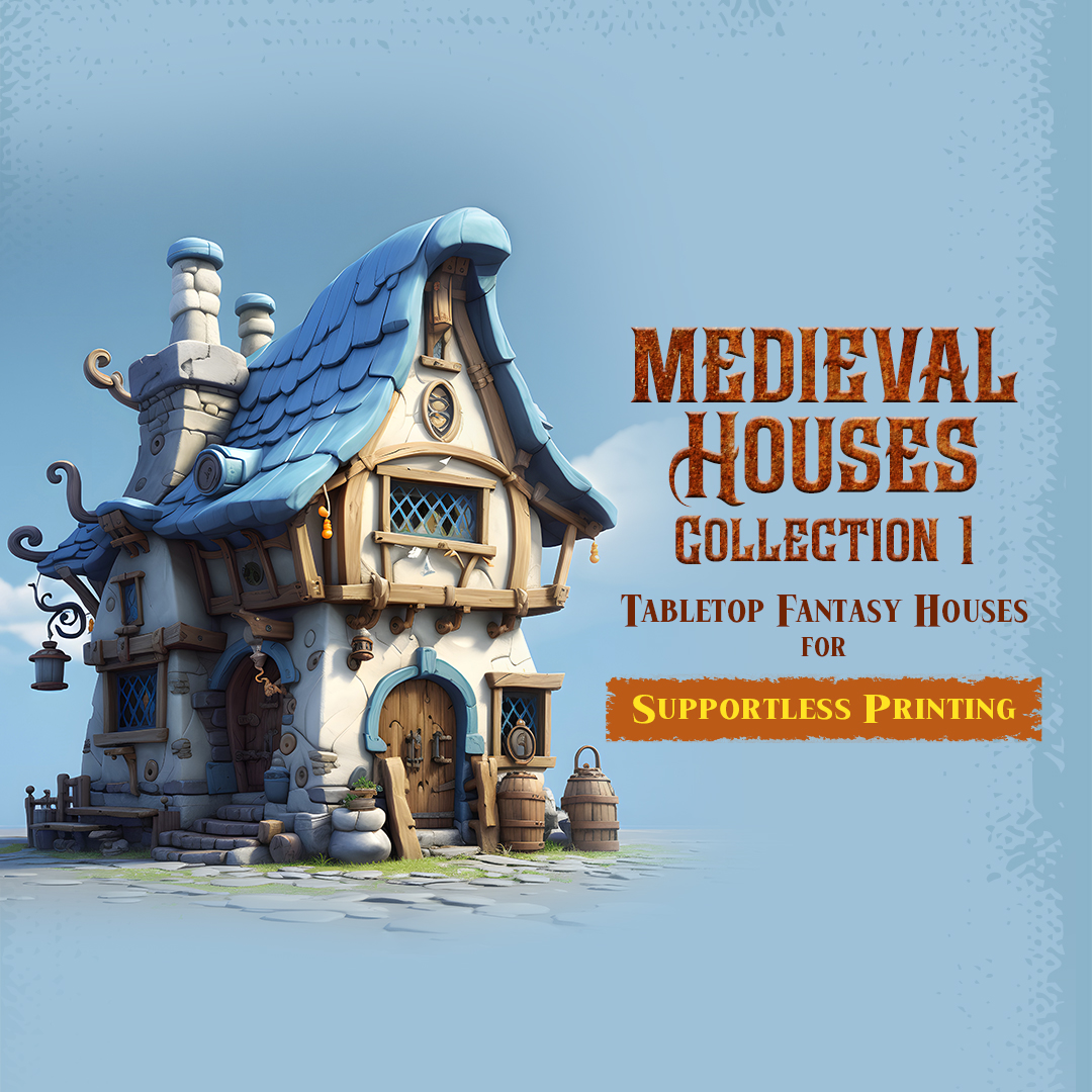 Exclusive Medieval Houses: Collection 1 STL Product Bundle by MakerMan3D