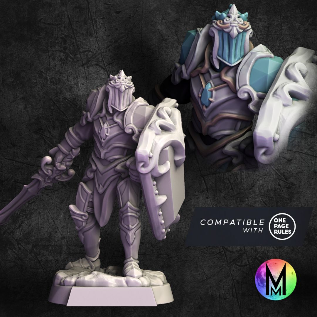 Exclusive Mirror Knights - Set of 5 knights with Swords and Shields ...