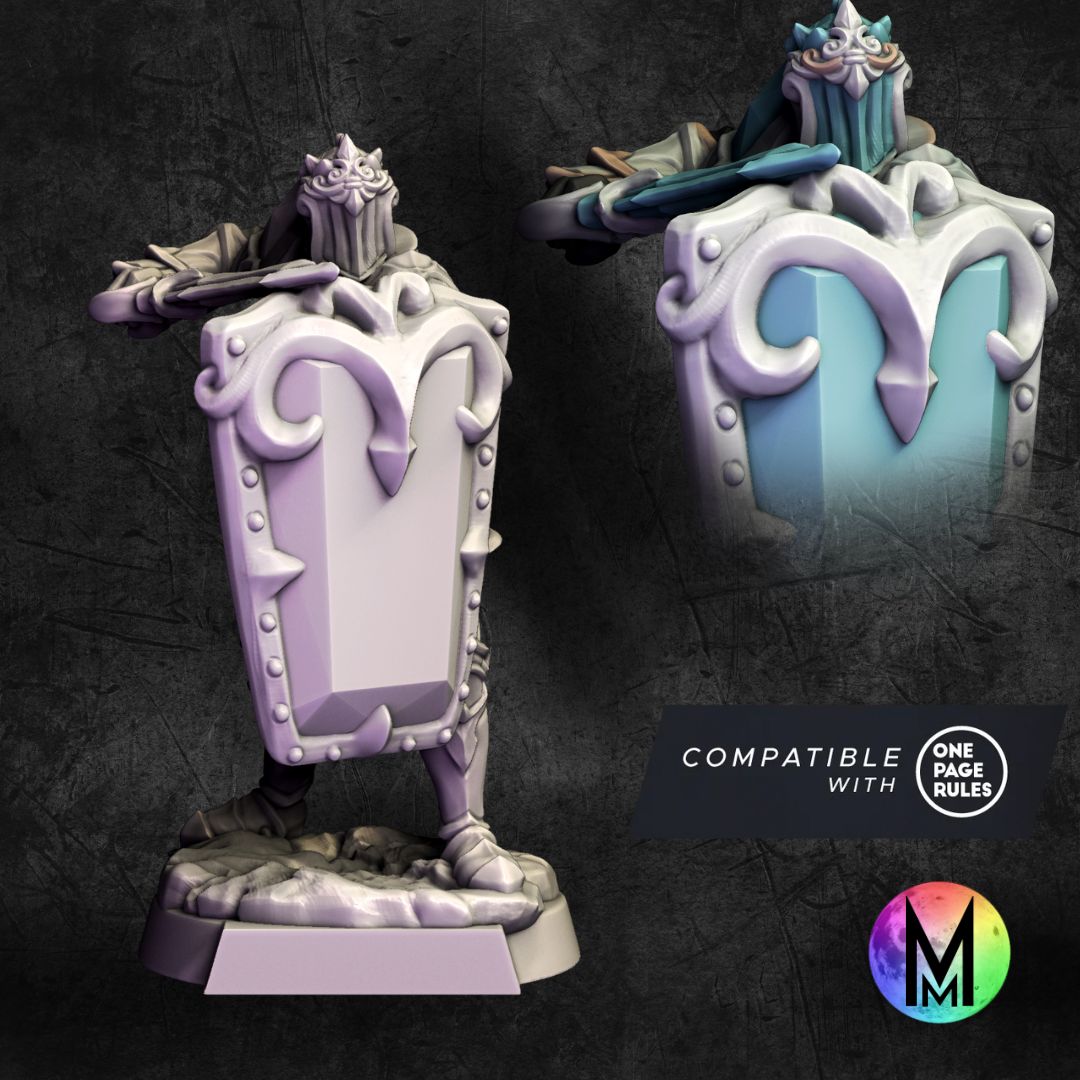 Exclusive Mirror Knights - Set of 5 knights with Swords and Shields ...
