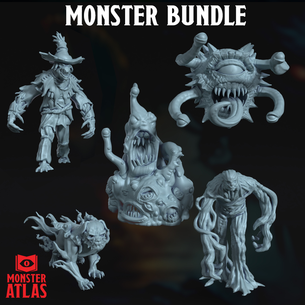 Exclusive Dnd Monsters Bundle Pack 01 STL Product Bundle by Monster Atlas