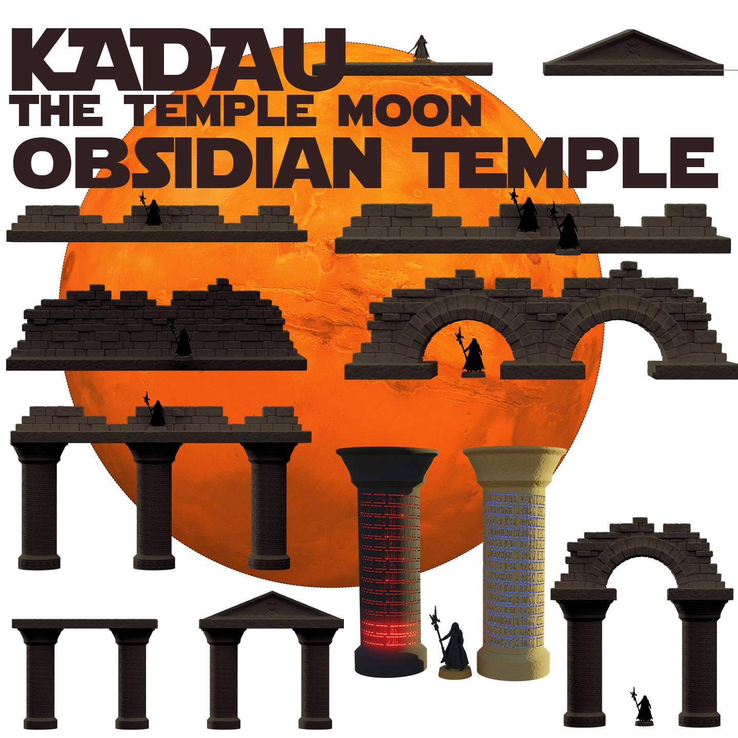 Exclusive Kadau the Temple Moon Obsidian Temple STL Product Bundle by ...