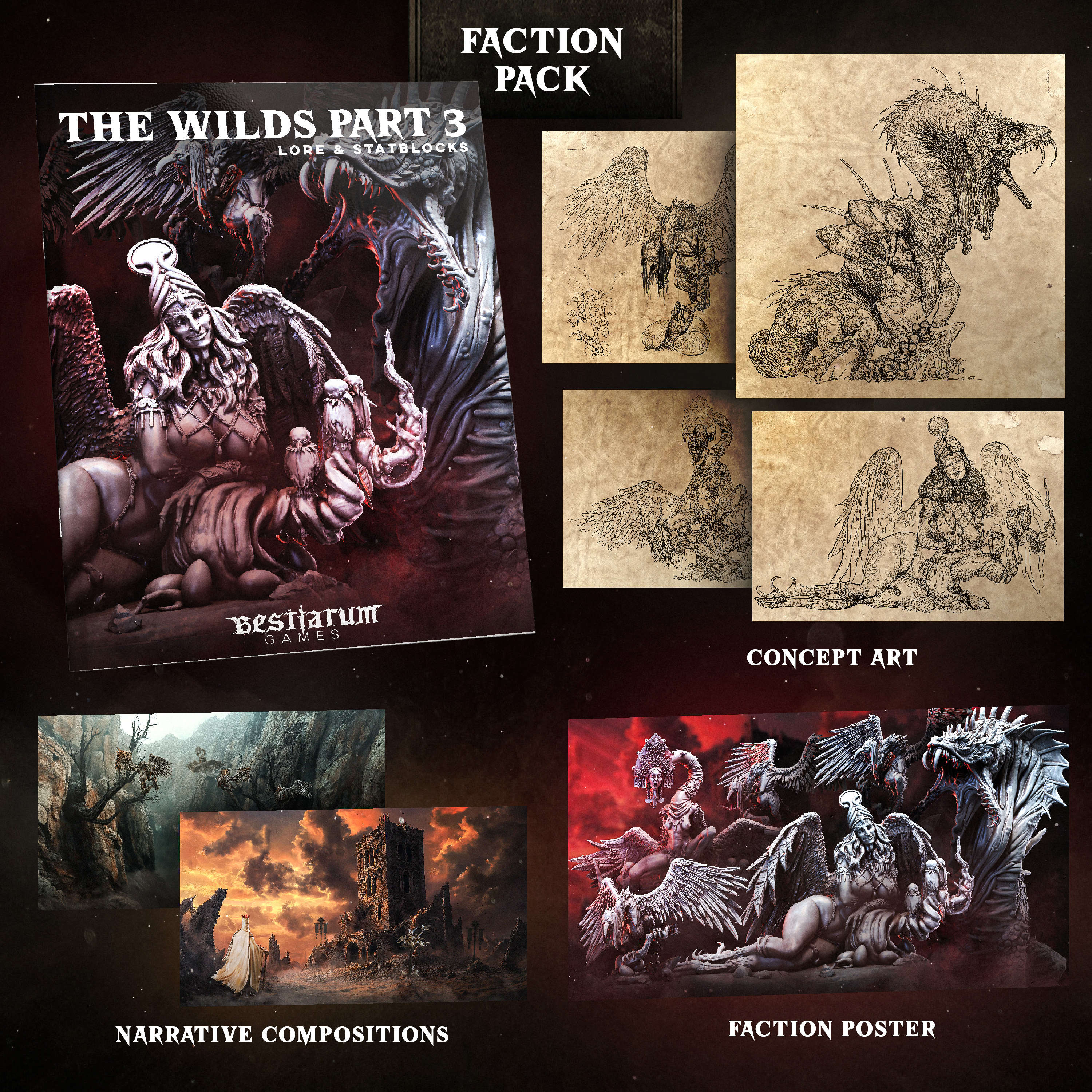 Exclusive Harpy Brood | Wilds | Beasts STL Product Bundle by Bestiarum ...