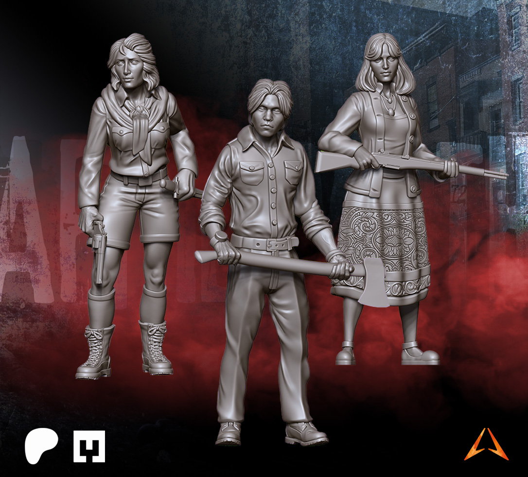 Exclusive evil dead survivors STL Product Bundle by Aftermath Studios