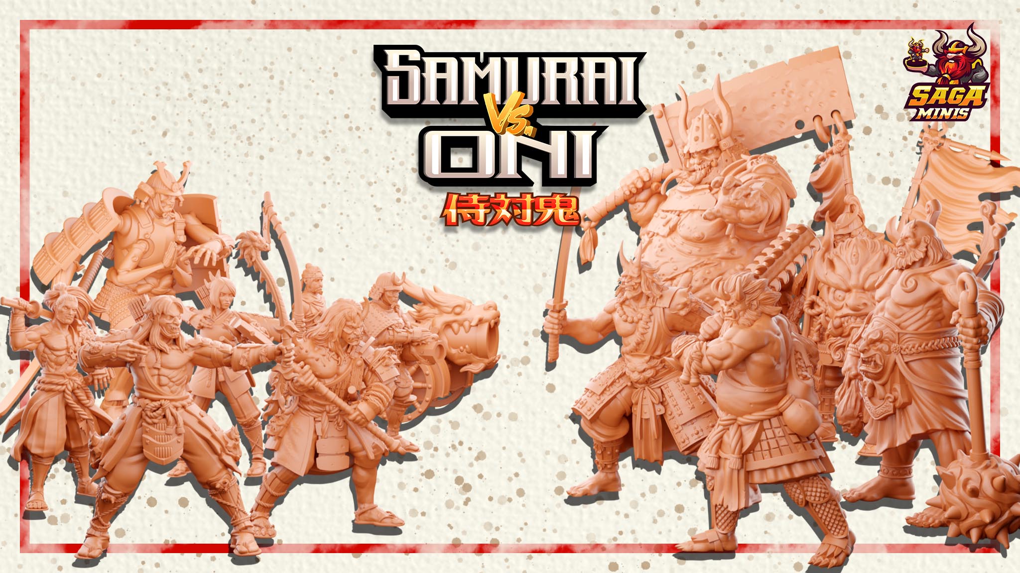 Exclusive Samurai Vs. Oni STL Product Bundle by Saga Miniatures