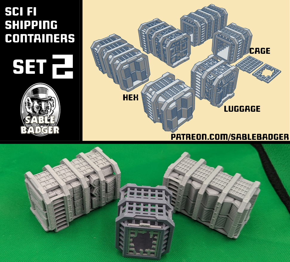 Exclusive Sci Fi Shipping Container Scatter Terrain Bundle STL Product Bundle by brander roullett